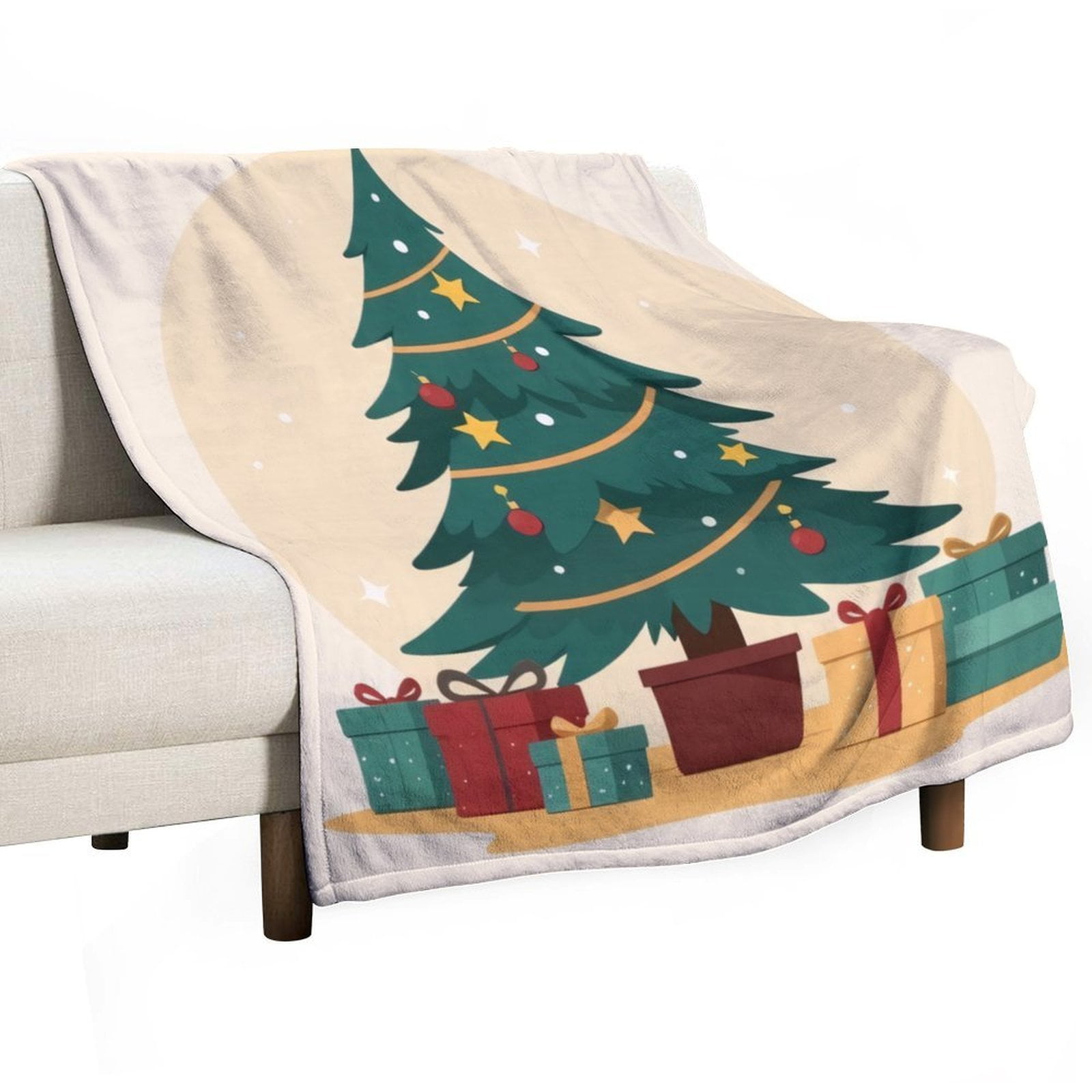 Christmas Tree with Gifts Blanket Soft Throw Warm Lightweight Plush ...