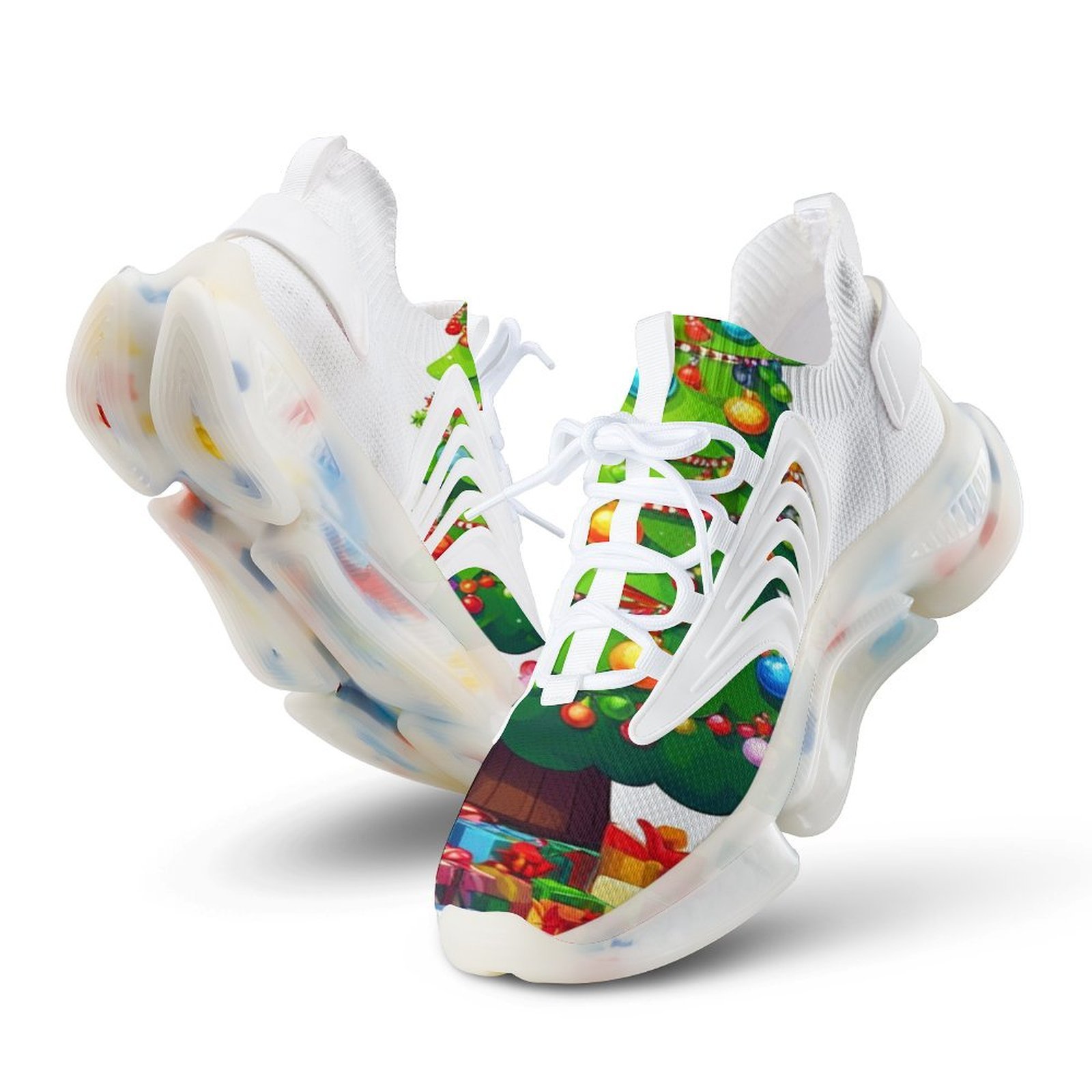 Christmas Tree with Gifts Walking Shoes for Men Woman Lightweight ...