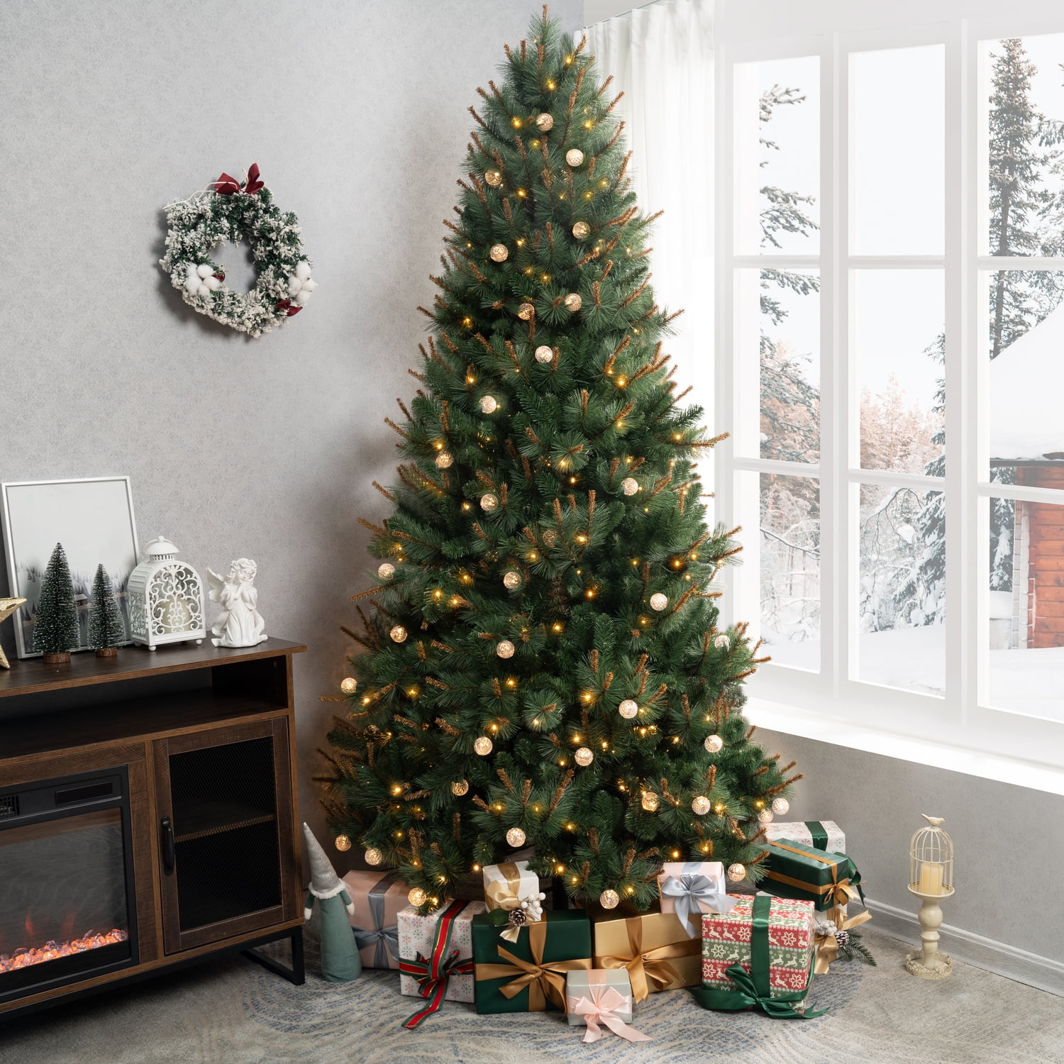 Christmas Tree with Withered Branches-Color:Green,Size:6.5ft - Walmart ...