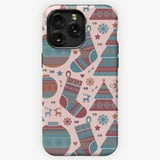 Christmas Trees And Stockings Pattern Design iPhone Case 17 through 11 ...