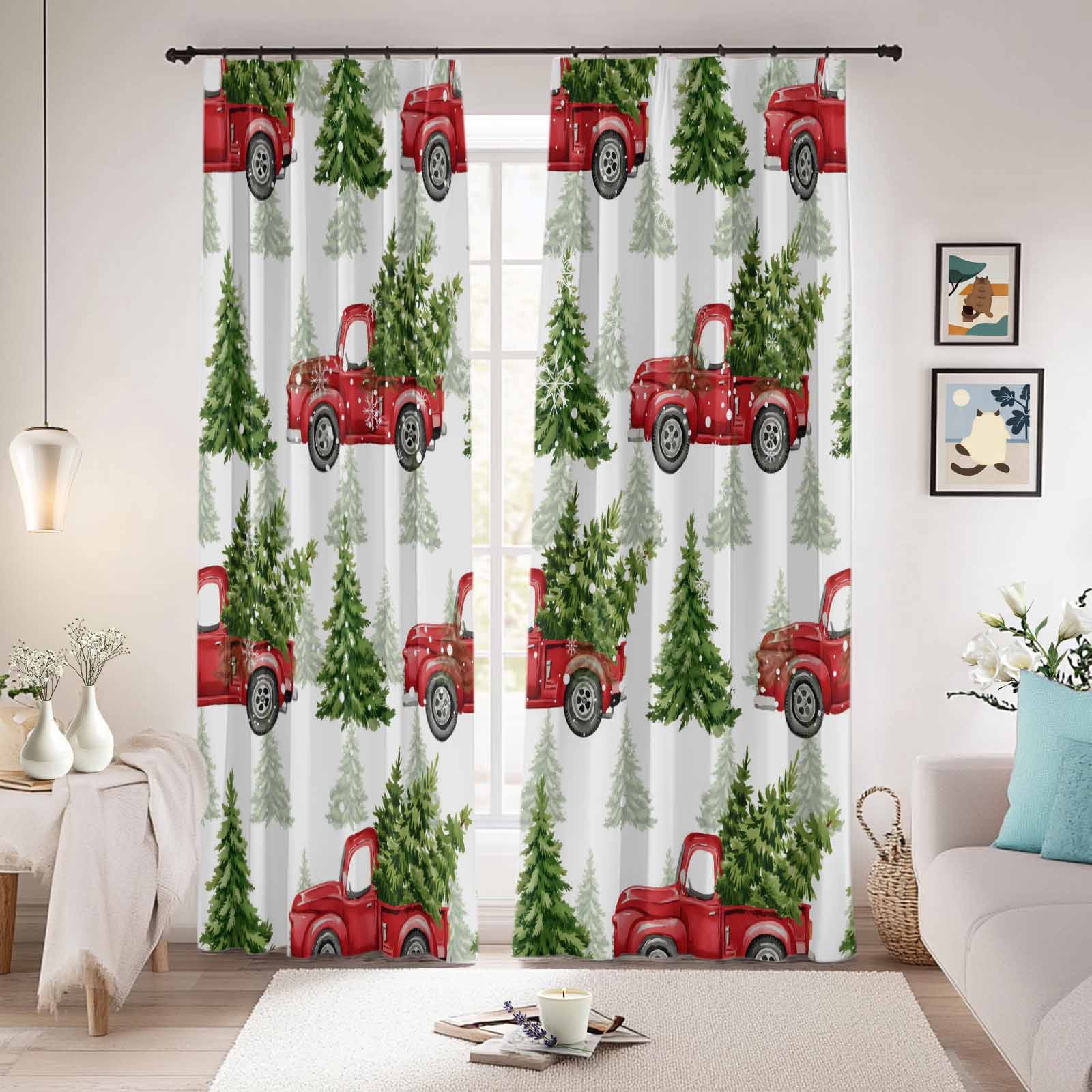 Christmas Trees Blackout Curtains for Bedroom/Living Room, Pinch ...