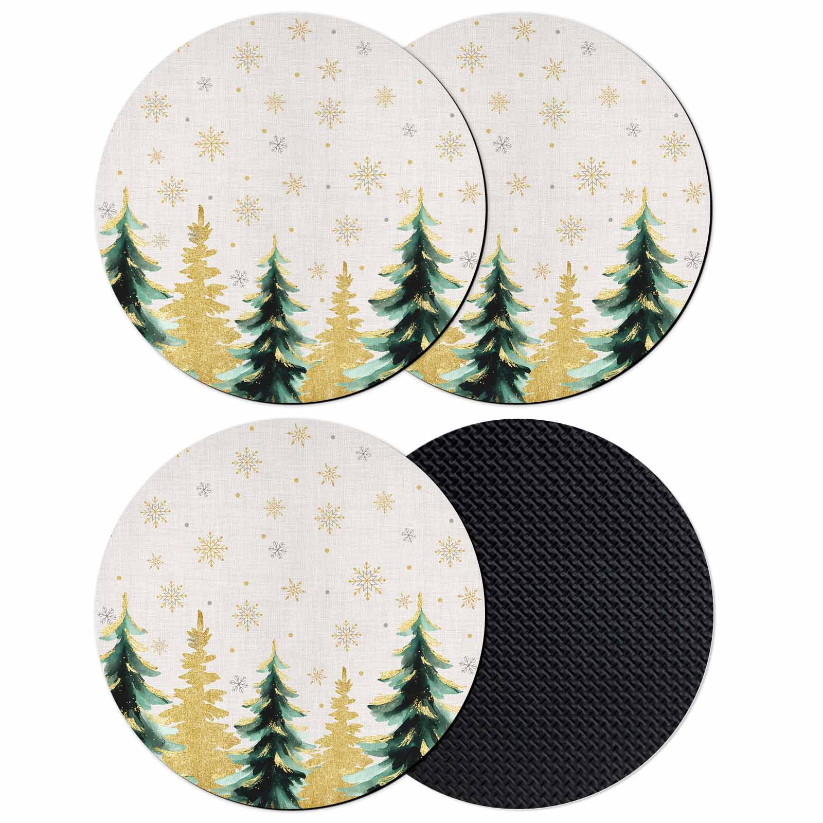 Christmas Trees Coasters Set of 4, Absorbent Coasters for Drinks ...