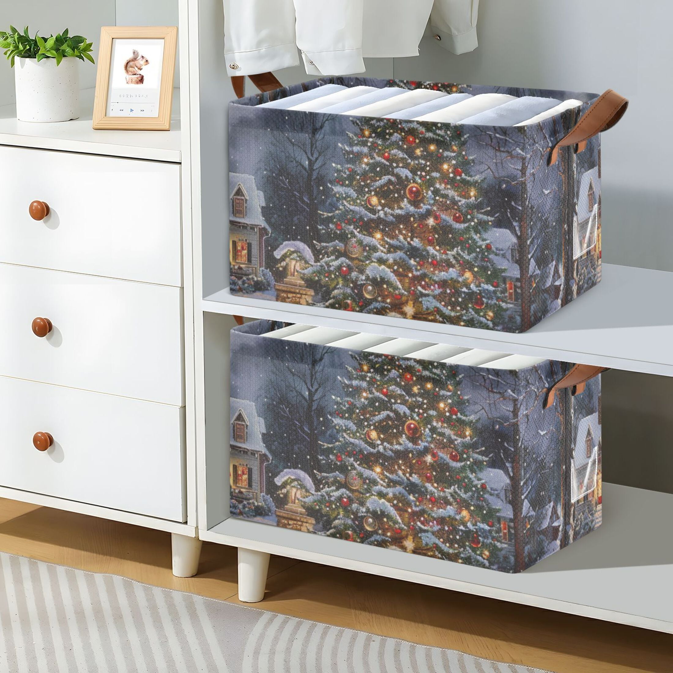 Christmas Trees Foldable Storage Large Fabric Storage Baskets Organizer ...