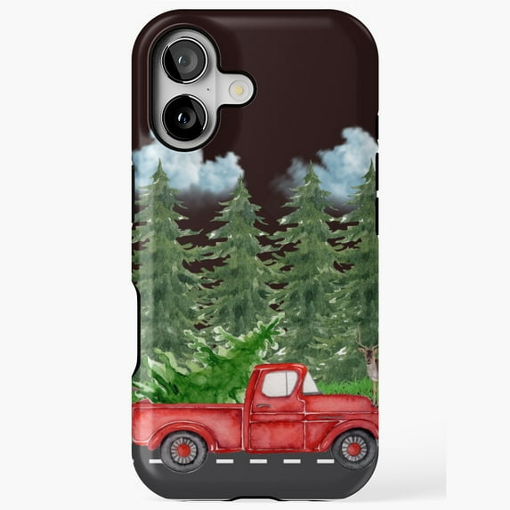 Christmas Trees Forest Winter Wonderland Scene Phone Case for iPhone 17 ...