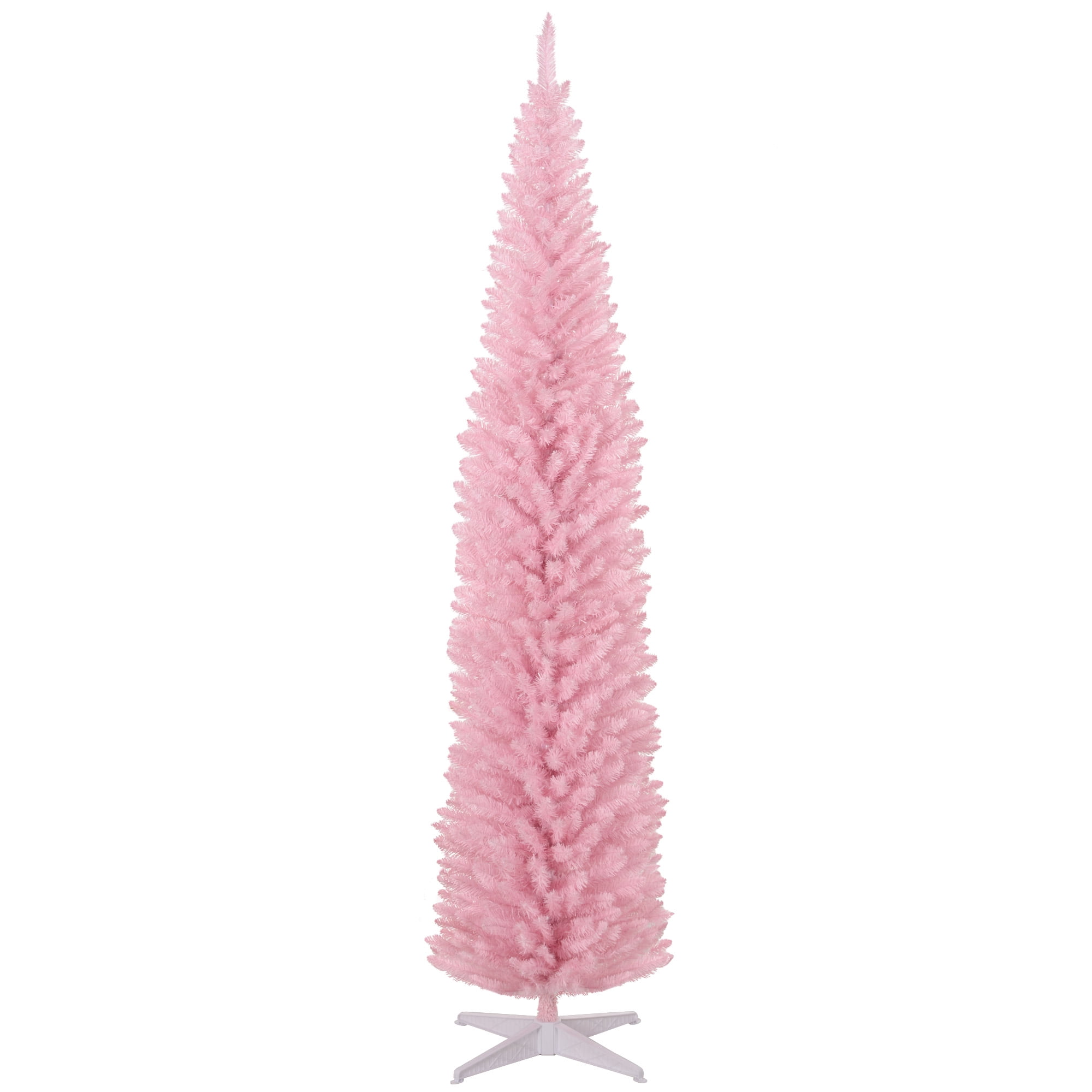 Christmas Trees HOMCOM 8' Artificial Pencil Christmas Tree, Slim Xmas ...