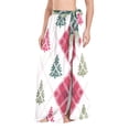 Christmas Trees Plaids in Red Beige Green Women's Swimwear Cover Ups ...
