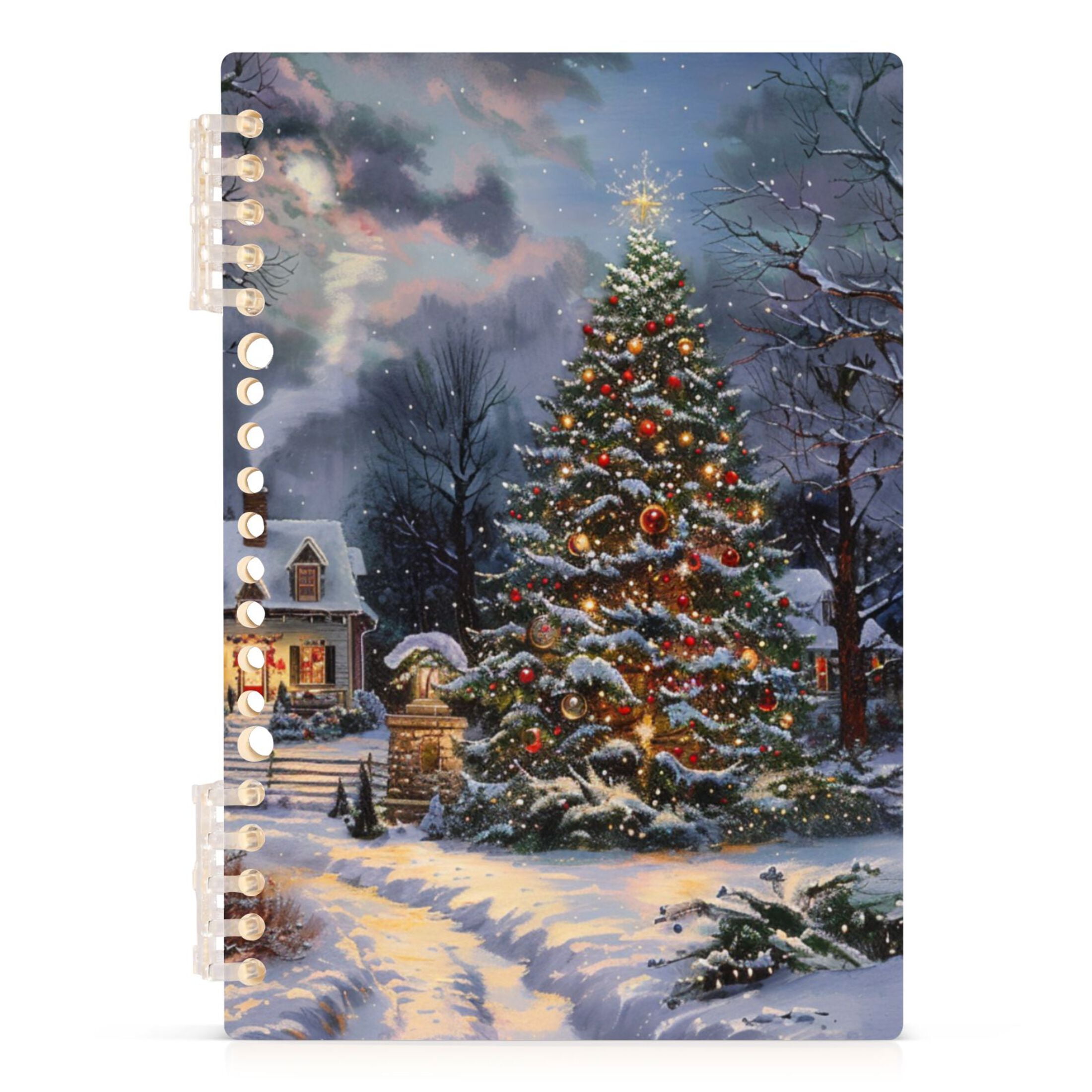 Christmas Trees Ring Binder Notebook Journey Note Diary College Ruled ...