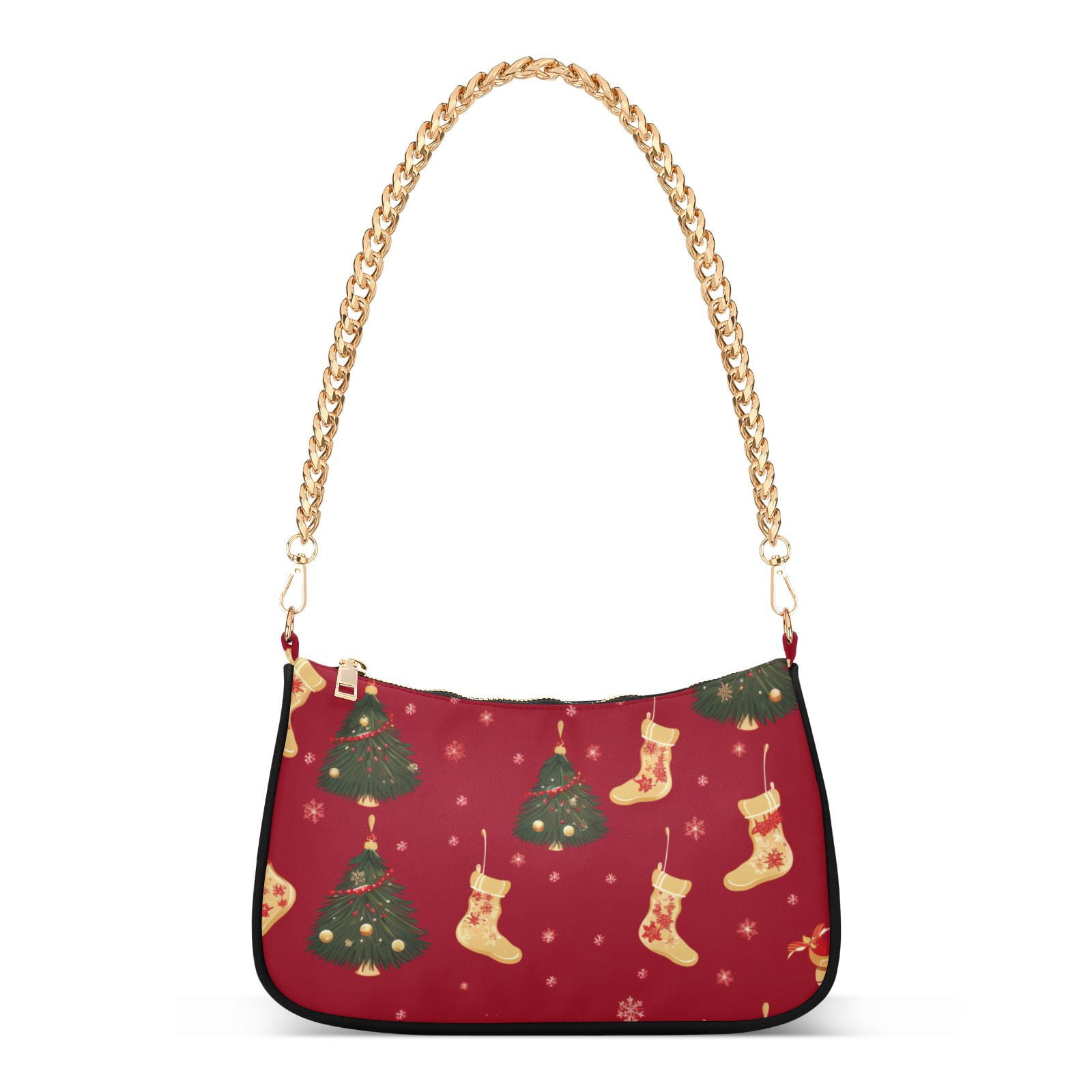 Christmas Trees SocksWomen Small Shoulder Bag Crossbody Tote Hobo Bags ...