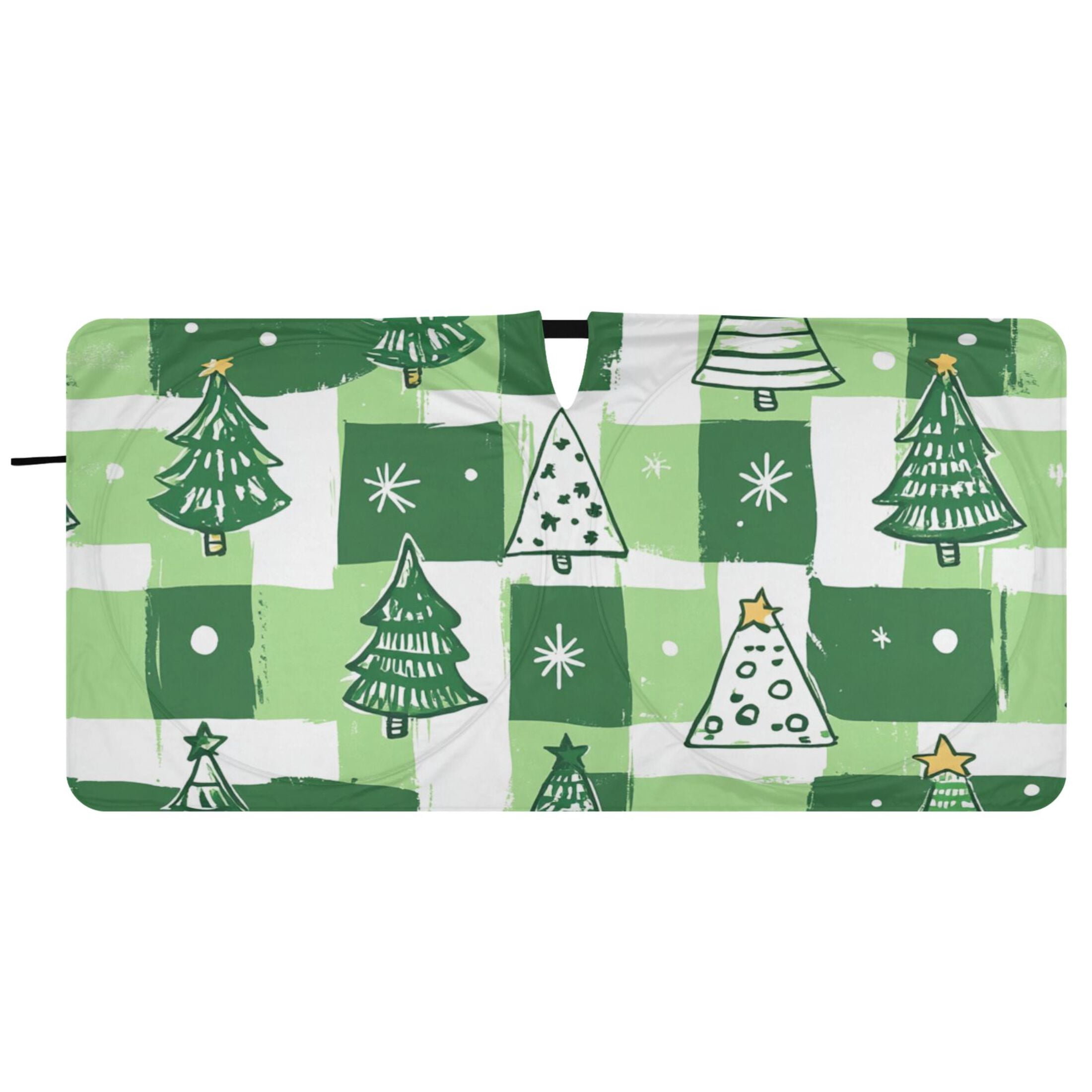 Christmas Trees and Stars Car Windshield Sun Shade Foldable Front ...