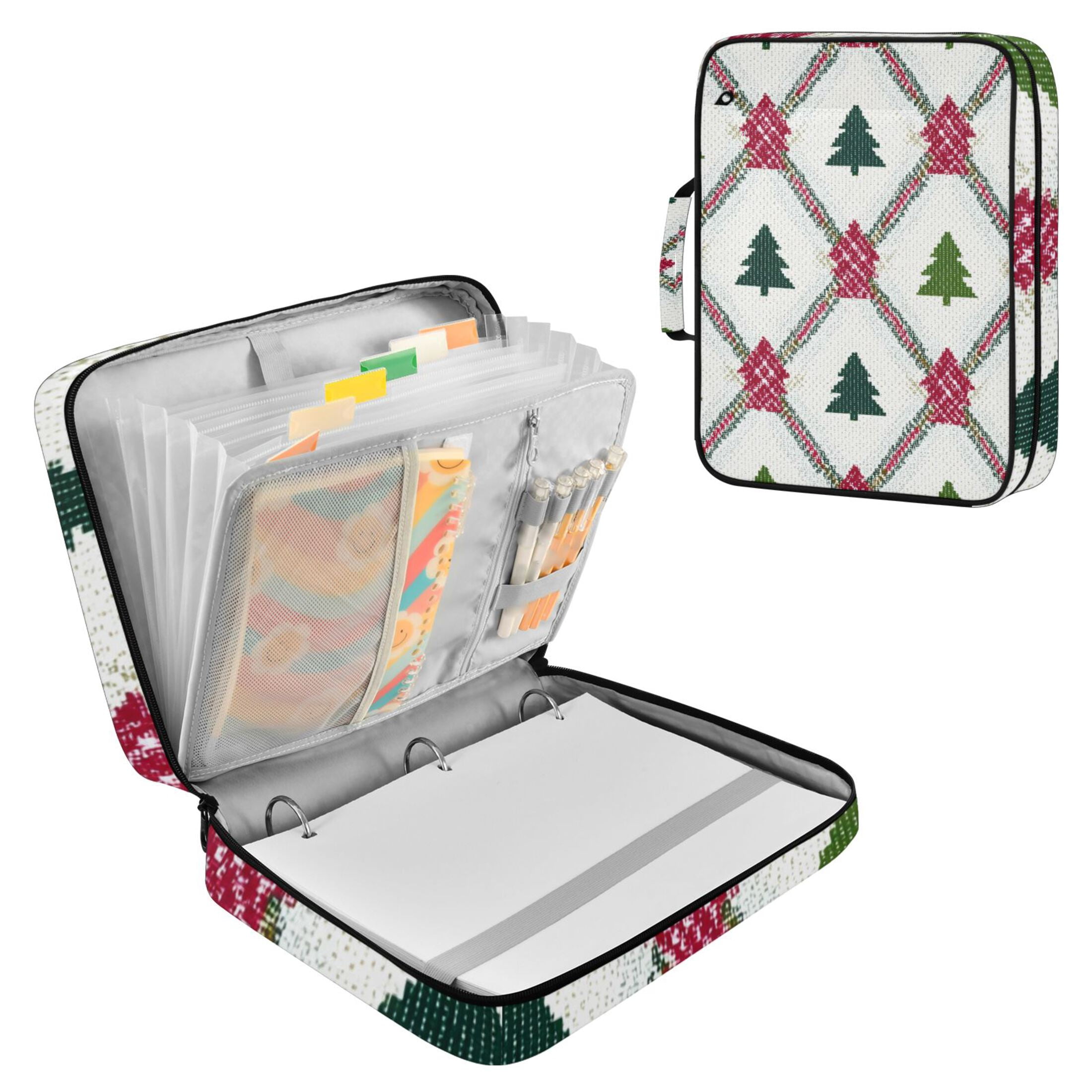 Christmas Trees with Colorful Diagonal Lines Accordion File Organizer ...