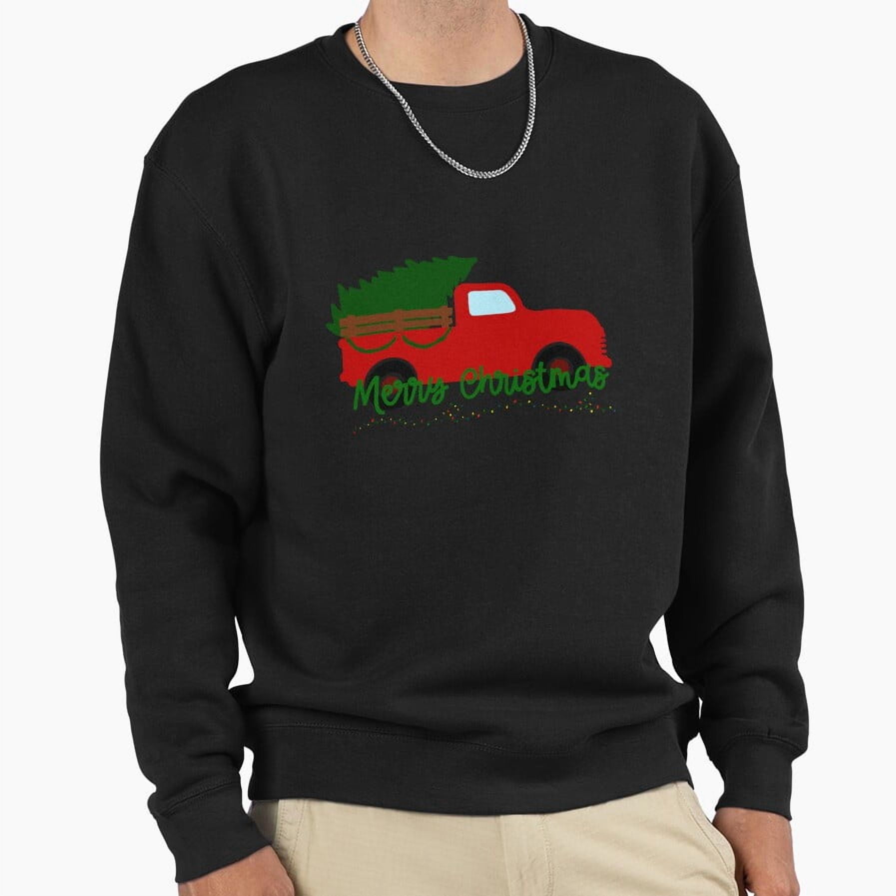 Christmas Truck Holiday Graphic Unisex Sweatshirt Retro Vintage Farm ...