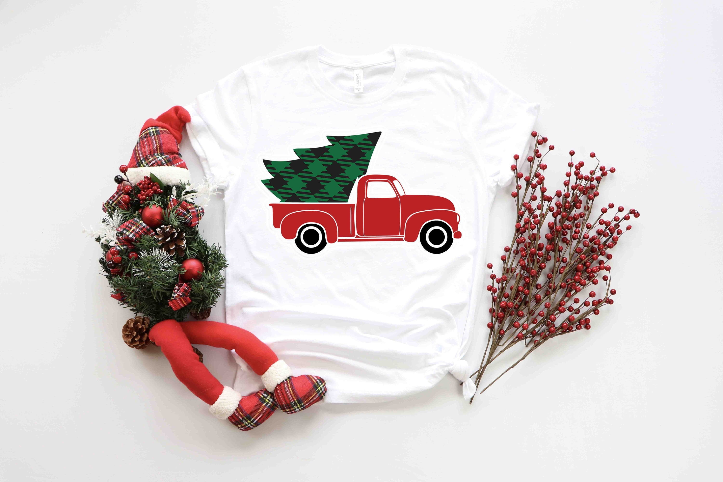 Christmas Truck Shirt, Christmas T-shirt, Christmas Family Shirt, Red ...