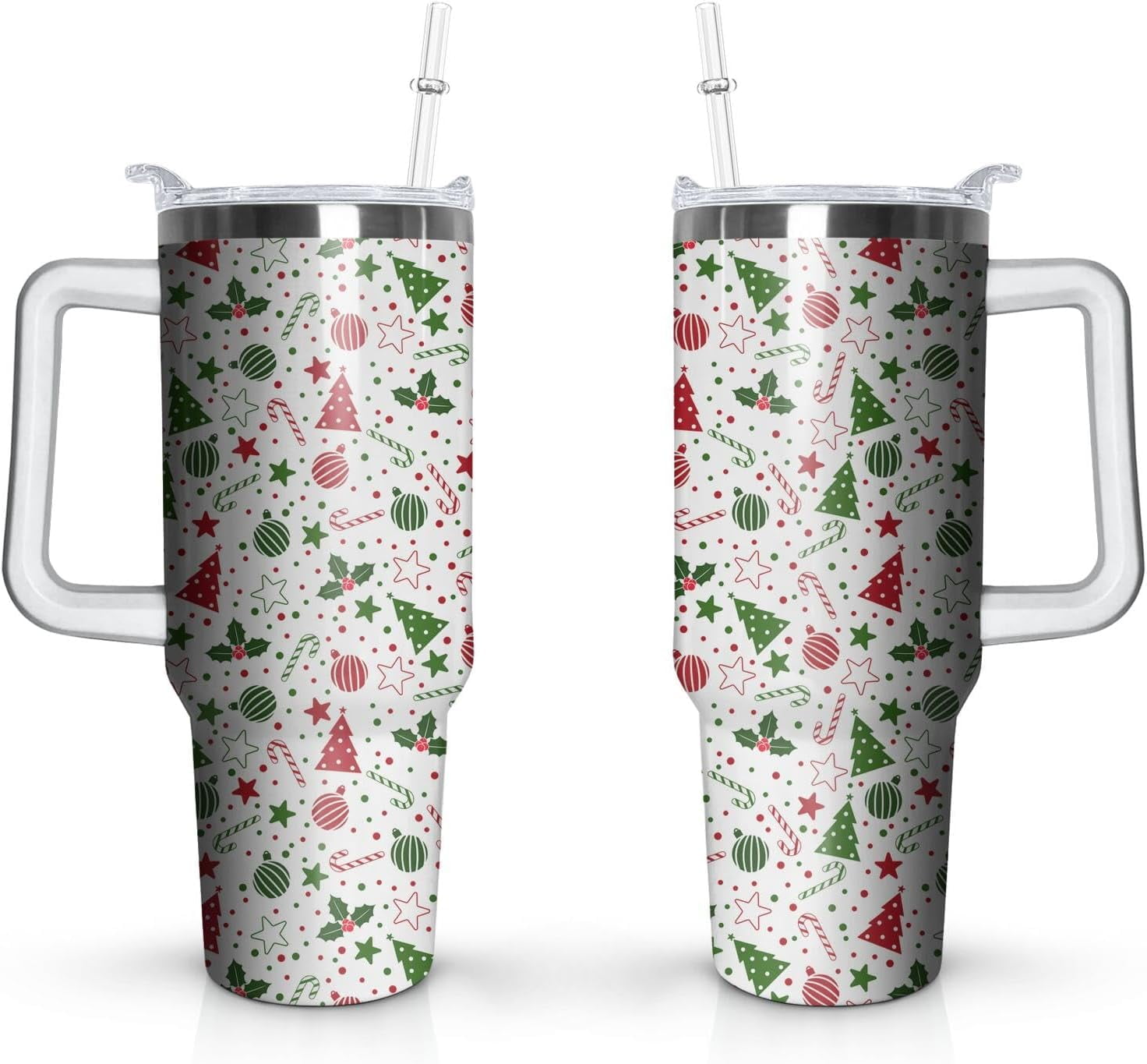Christmas Tumbler 40oz Xmas Christmas Trees Tumbler Cup with Lid and ...
