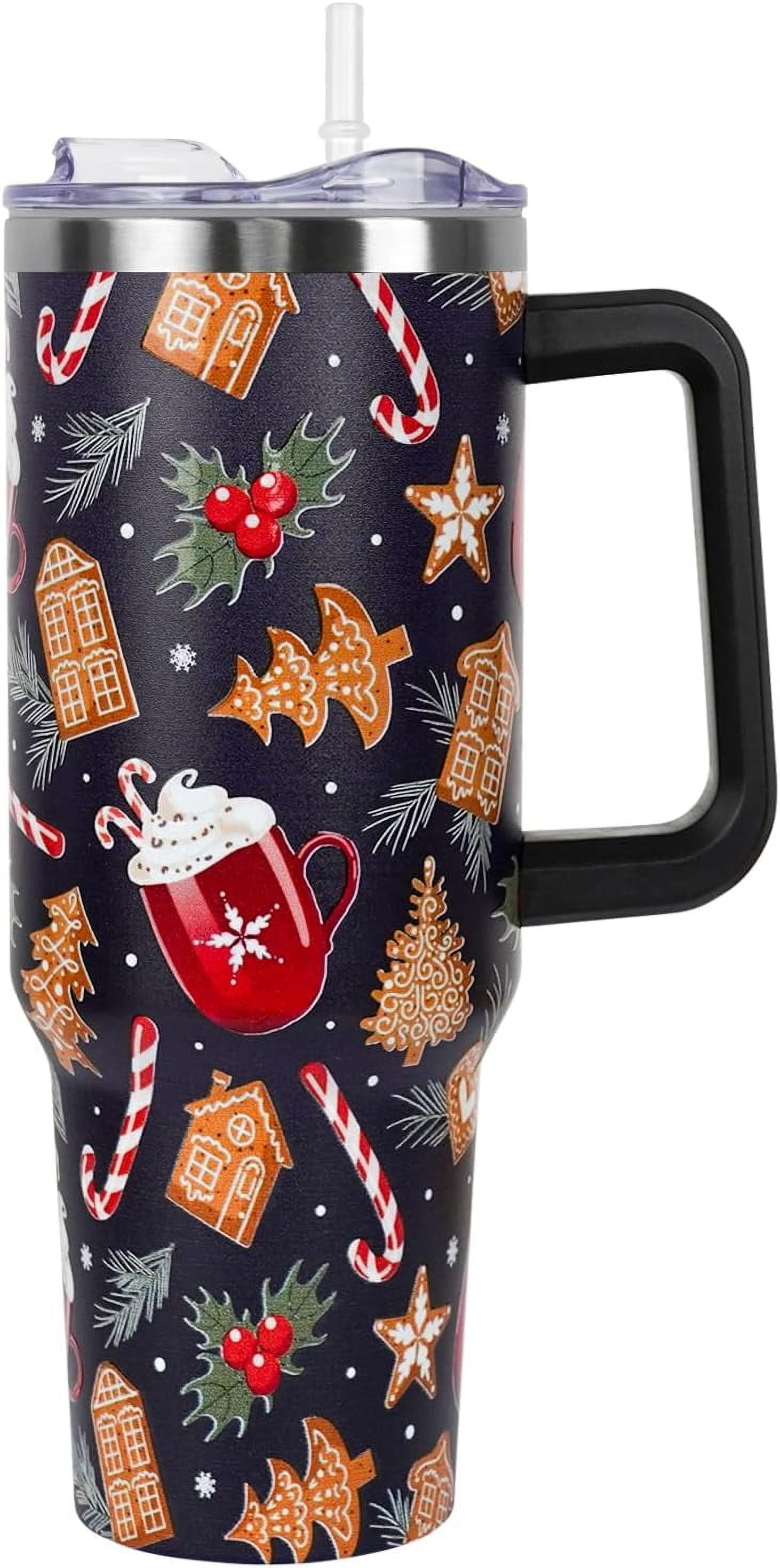 Christmas Tumbler with Handle and Straw Lid 40 oz,Cute Christmas Gifts ...