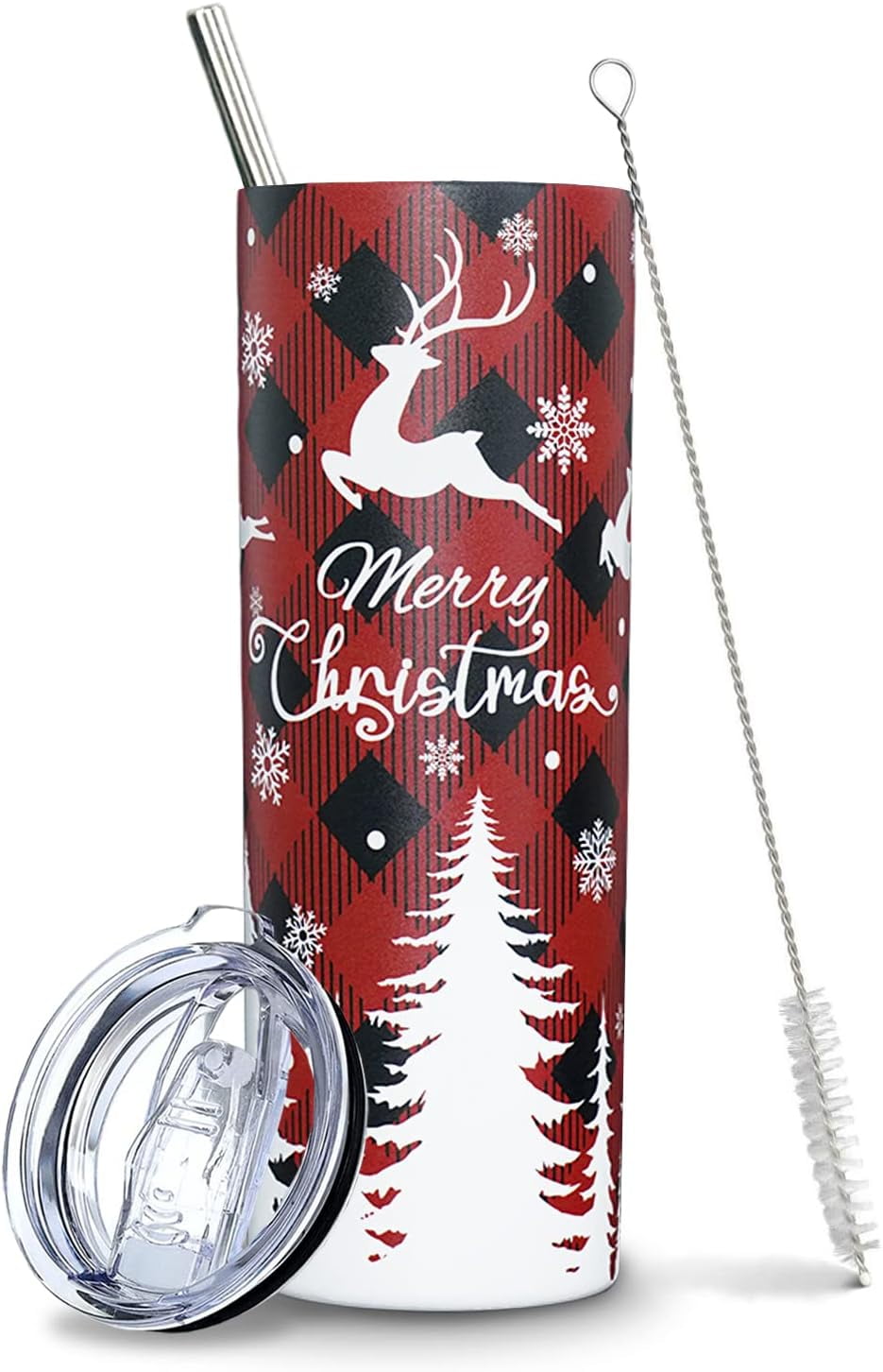 Christmas Tumbler with Lid and Straw, Christmas Themed Gifts for Teens ...