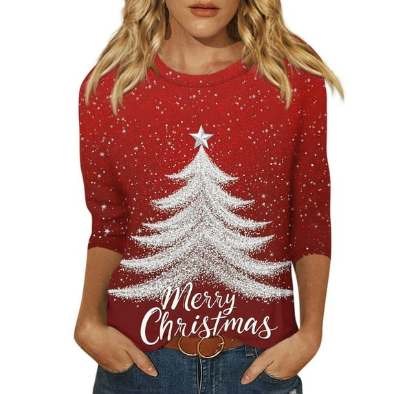 Christmas Tunics for Women Red XL - Walmart.com