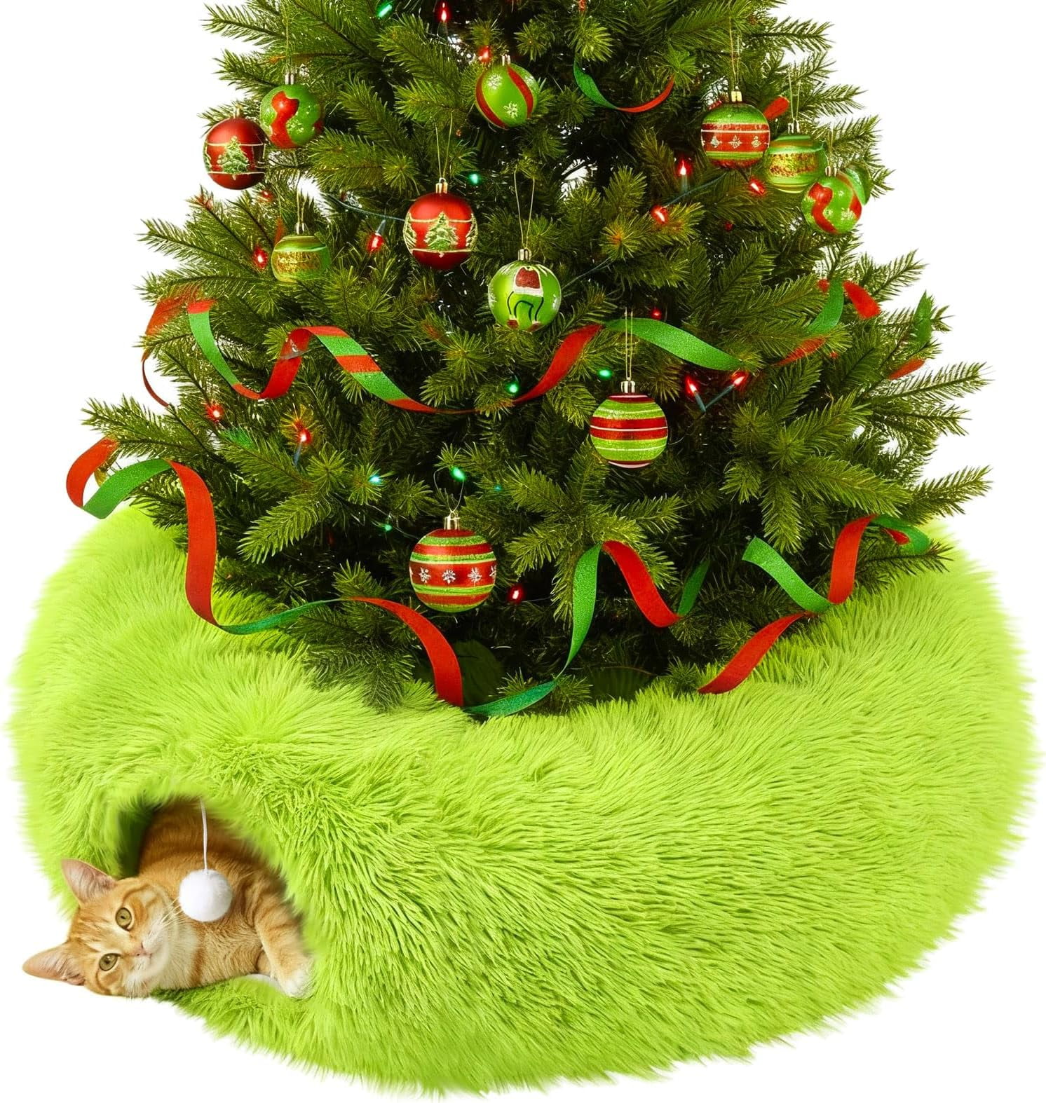 Christmas Tunnel Bed 3ft x 3ft x 9.8in Under Christmas Tree for Indoor ...