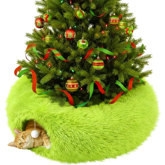 Christmas Tunnel Bed 3ft x 3ft x 9.8in Under Christmas Tree for Indoor ...