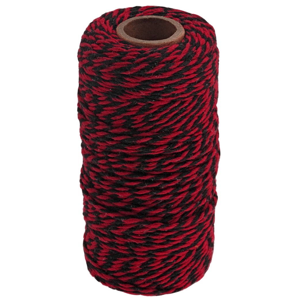 Christmas Twine 2mm Cotton String 328 Feet Cotton Rope Cord Color Block ...