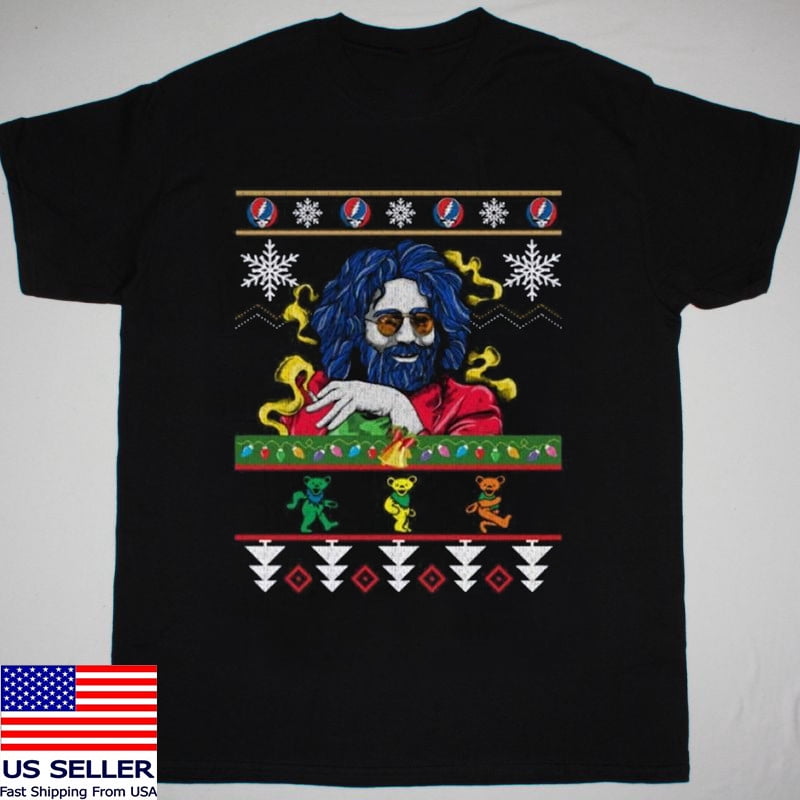 Christmas Ugly Jerry Garcia Xmas Gift T Shirt Size S-5XL - Walmart.com
