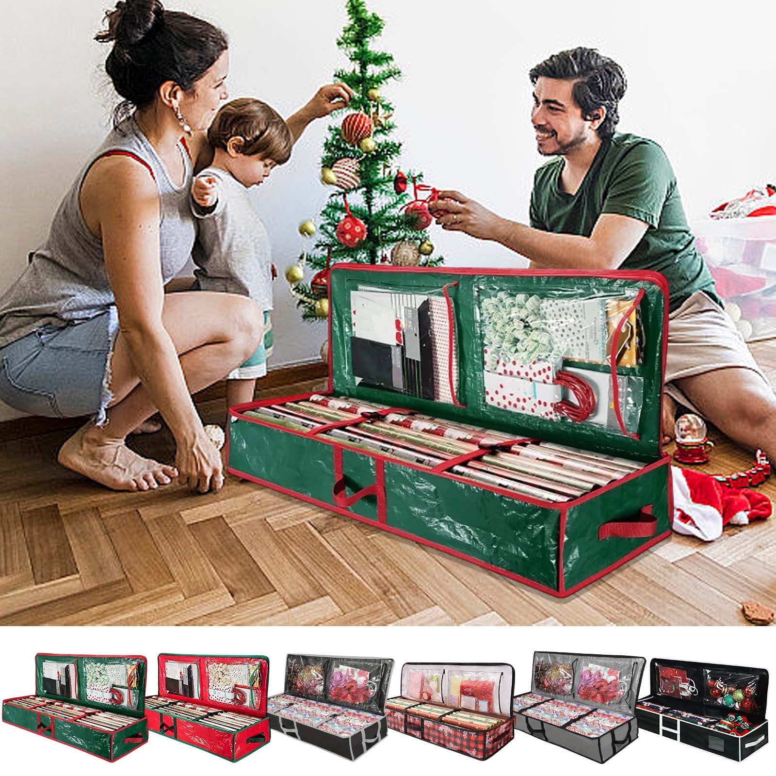 Christmas Underbed Wrapping Paper Organizers Storage Gift Wrap ...