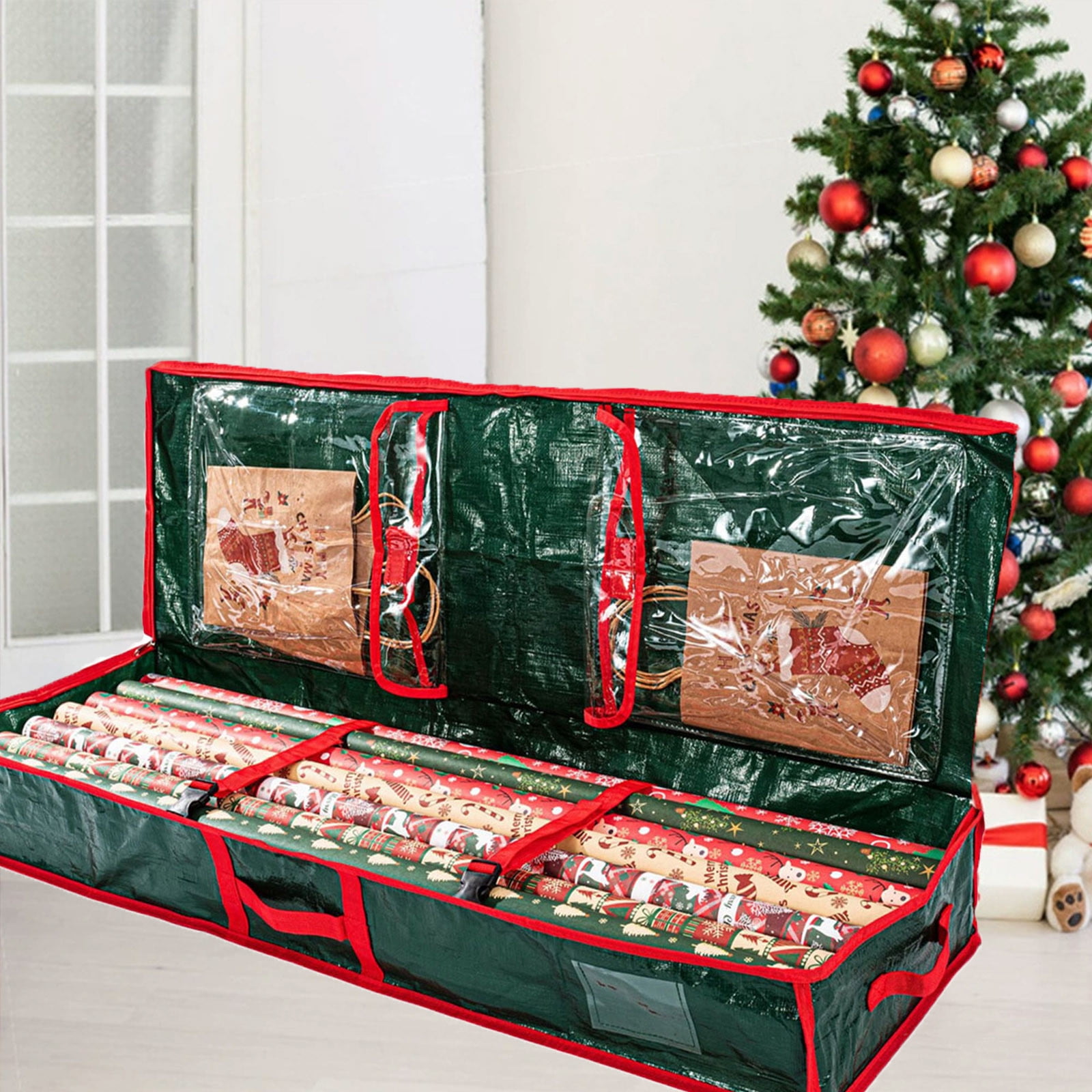 Christmas Underbed Wrapping Paper Organizers Storage Gift Wrap ...
