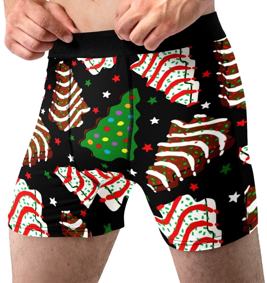 Random Stock Apparel, Christmas Underwear For Men, Fun Snack Cake Boxer ...