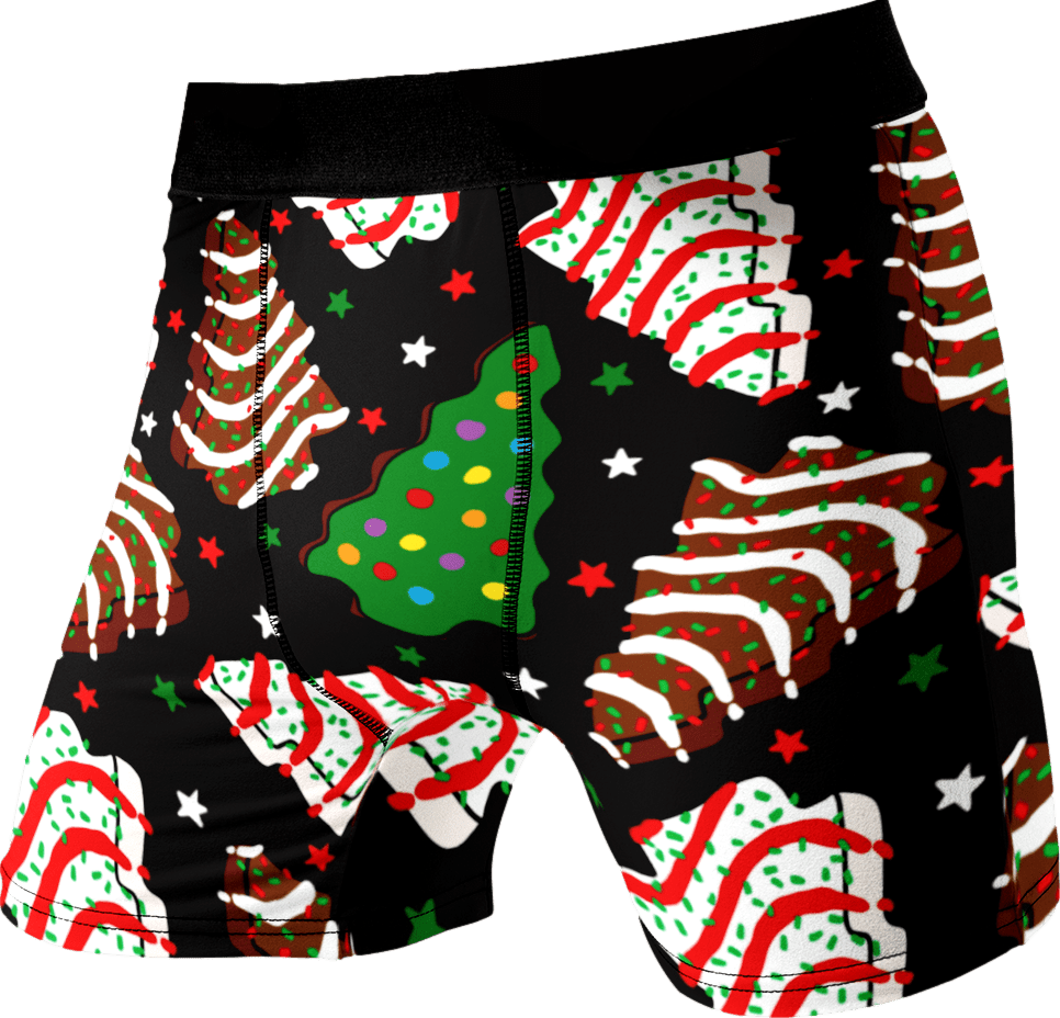 Random Stock Apparel, Christmas Underwear For Men, Fun Snack Cake Boxer ...