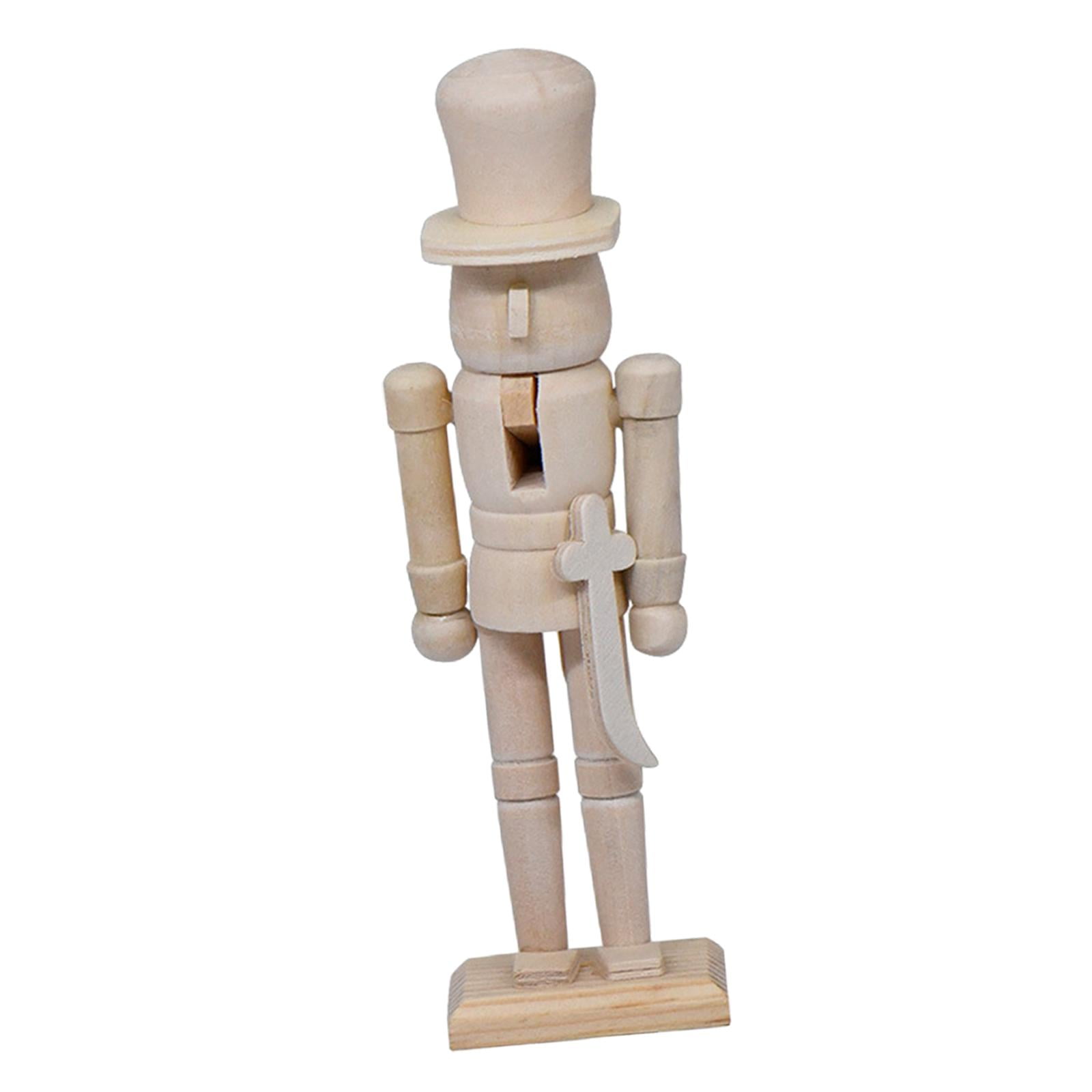 Christmas Unfinished Nutcracker Figurines, DIY Blank Nutcracker Wooden ...