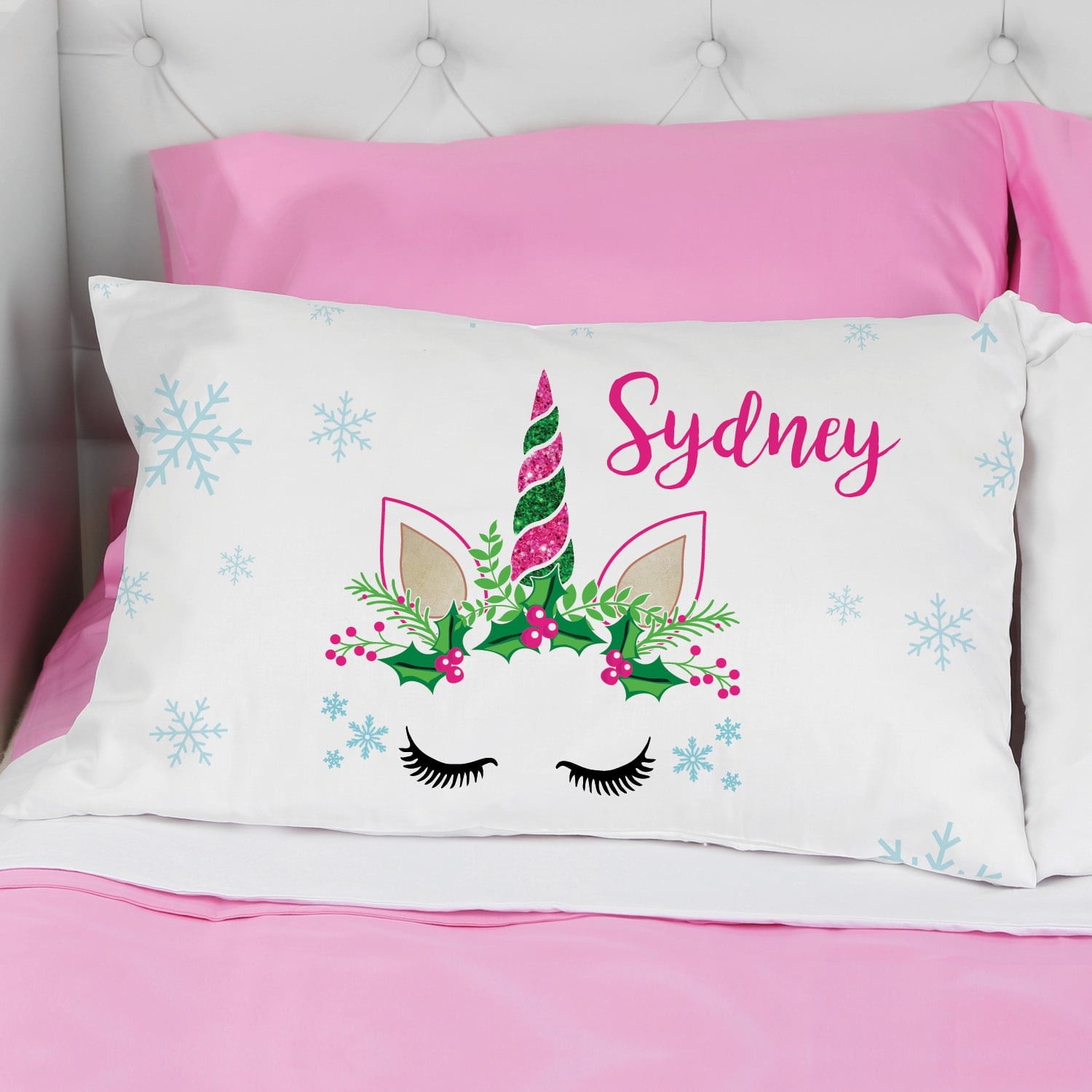 Christmas Unicorn Personalized Pillowcase - Walmart.com