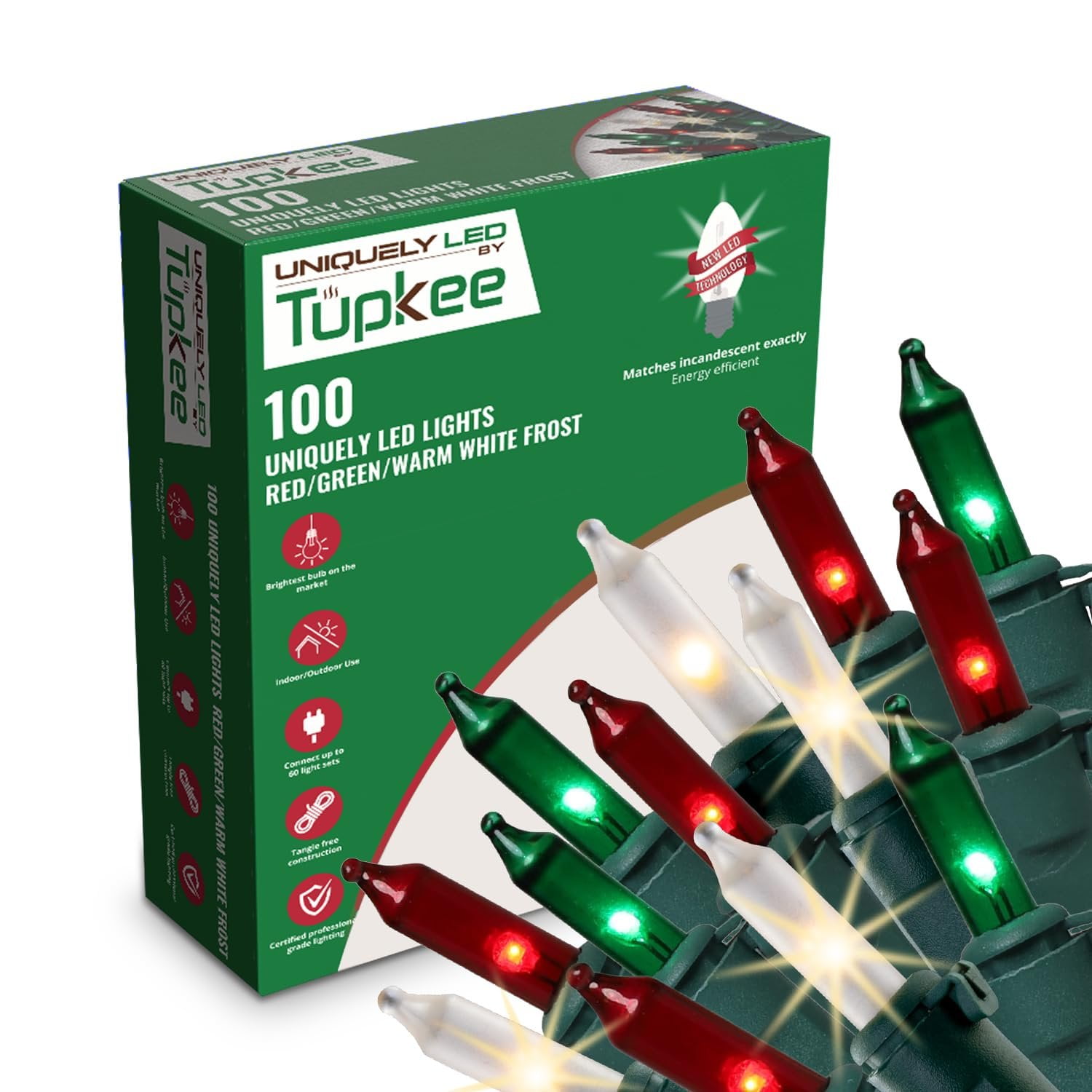 Christmas Uniquely LED Twinkle Lights Matches Incandescent Exactly - 16 ...
