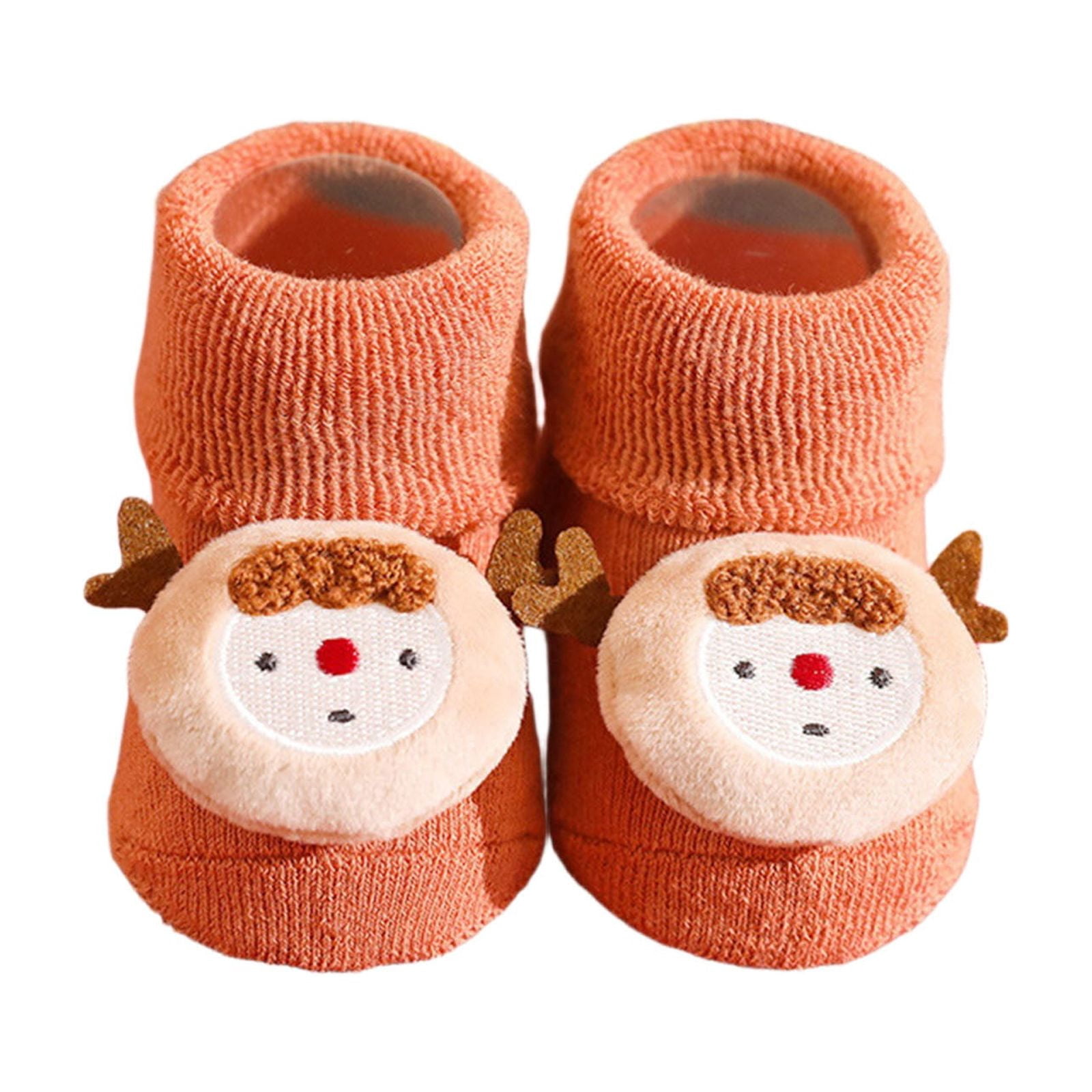 Christmas Unisex Winter Baby Socks With Cute Cartoon Designs Grips ...