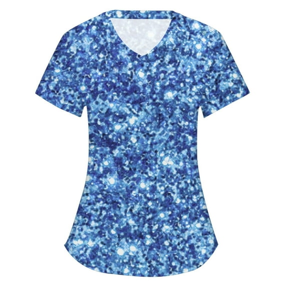 Christmas V-Neck Pocket Uniform Advantage Tee for Women Soft Everyday ...