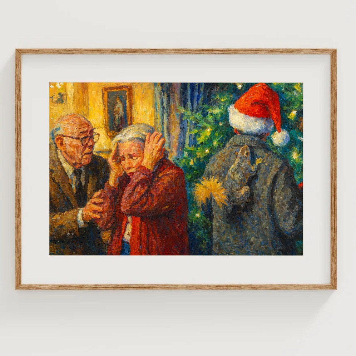 Christmas Vacation Art Print Clark And The Squirrel Acrylic Painting ...