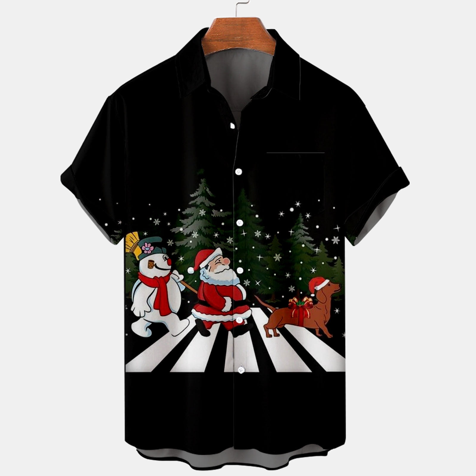 Christmas Vacation Hawaiian Shirts for Men,Mens Casual Button Down ...