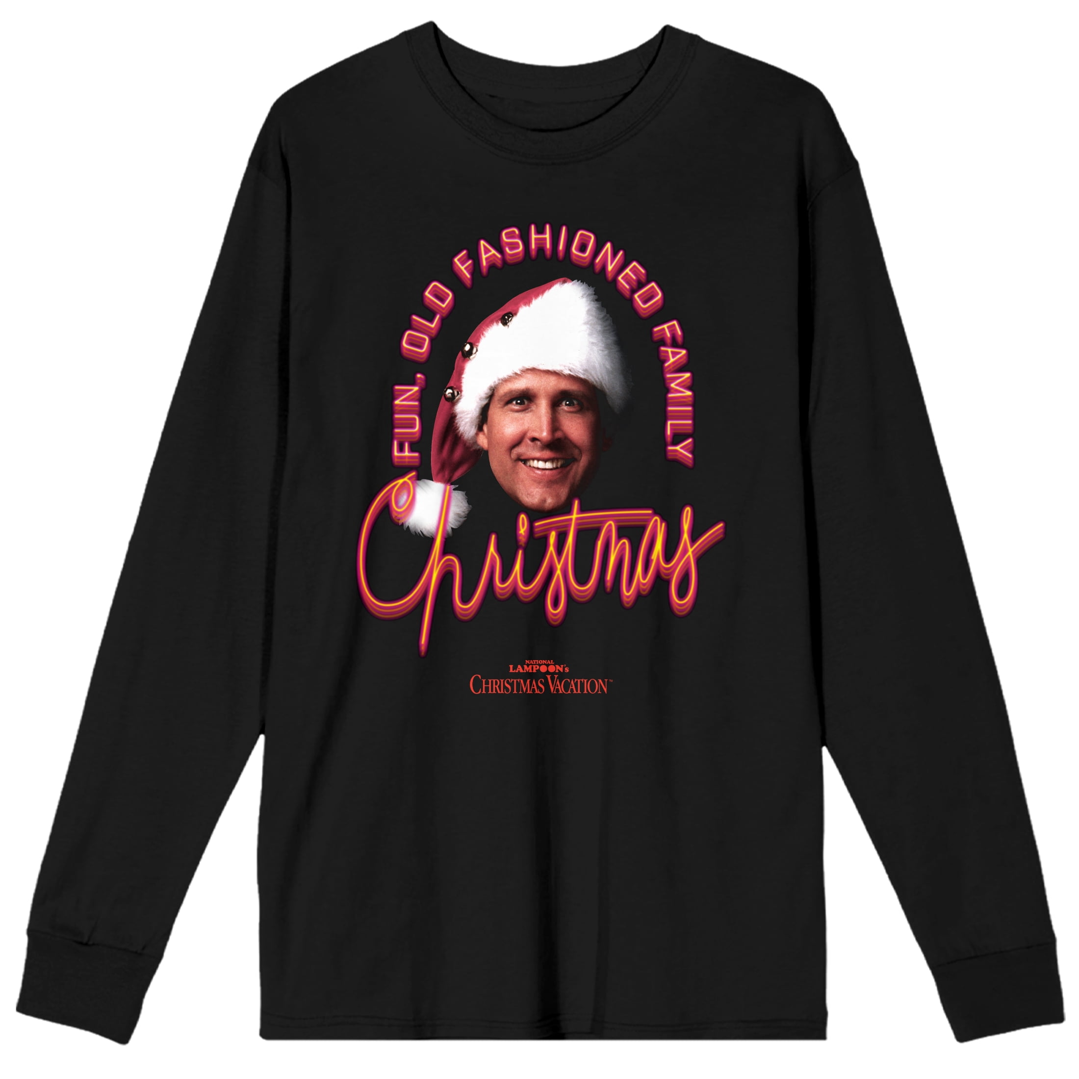 Christmas Vacation Old Fashioned Family Christmas Men's Black Long Sleeve Shirt-L - Walmart.com