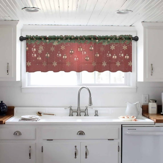Christmas Valance Curtains for Kitchen/Living Room/Bathroom/Bedroom ...