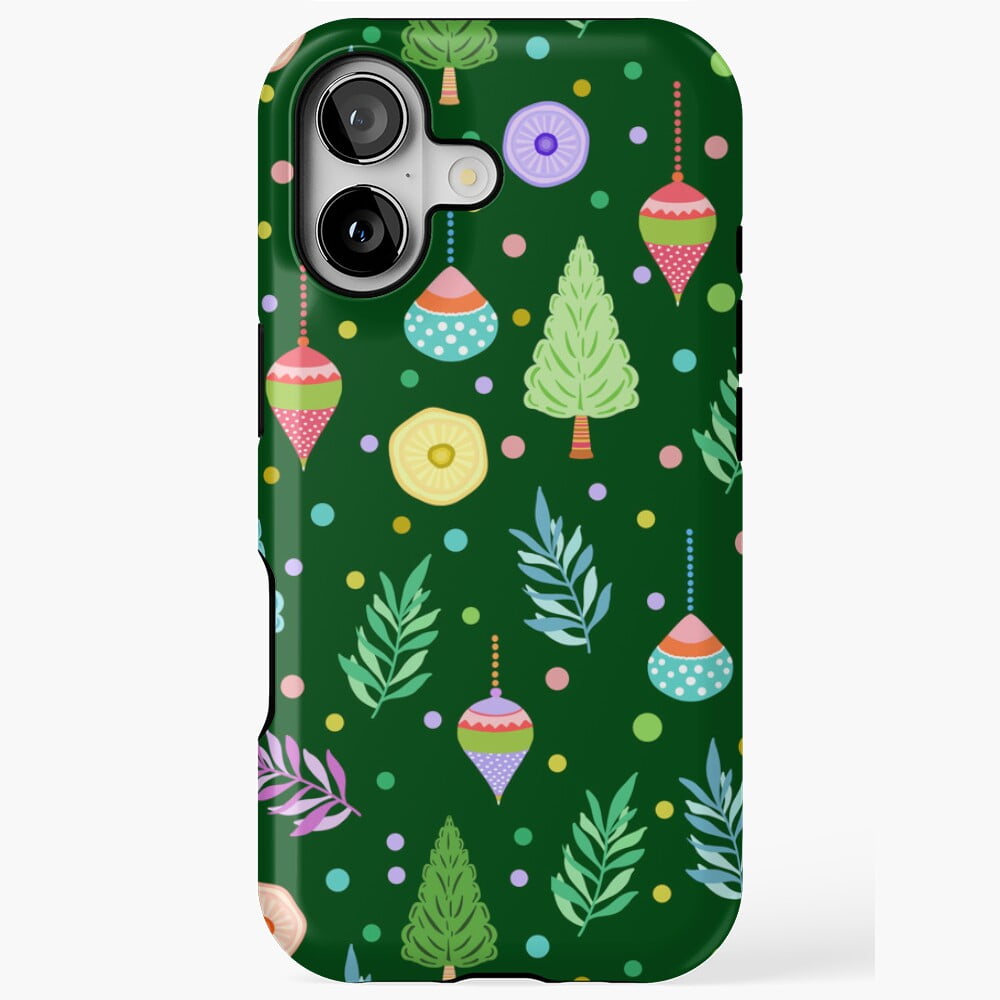 Christmas Vector Ornament Pattern Festive Design Case for iPhone 17 11 ...