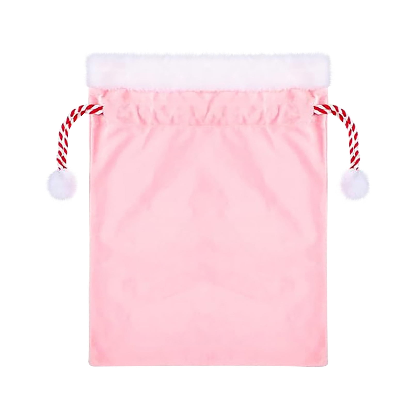 Christmas Velvet Gift Bag with Drawstring | Santa Claus Themed Holiday ...