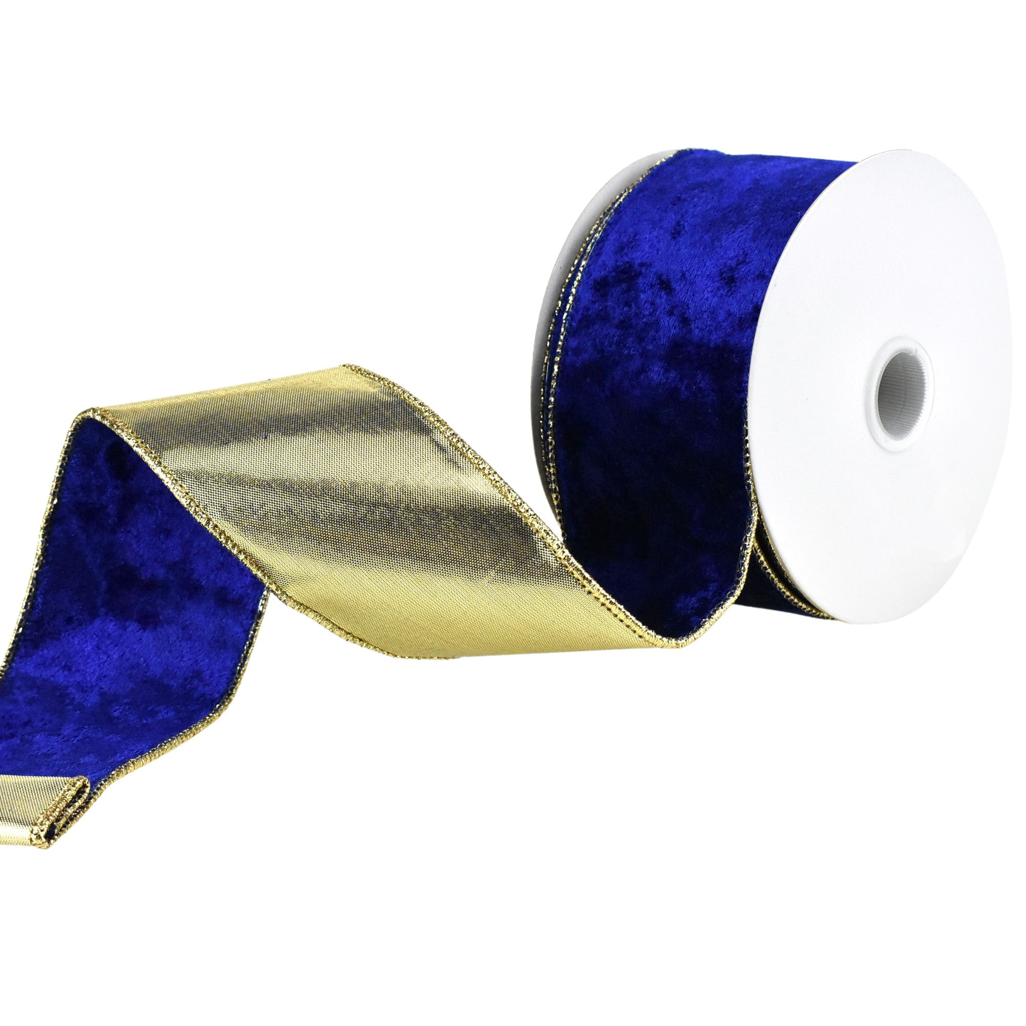 Christmas Velvet and Metallic Back Wired Ribbon, 2-1/2-Inch 10-Yard ...