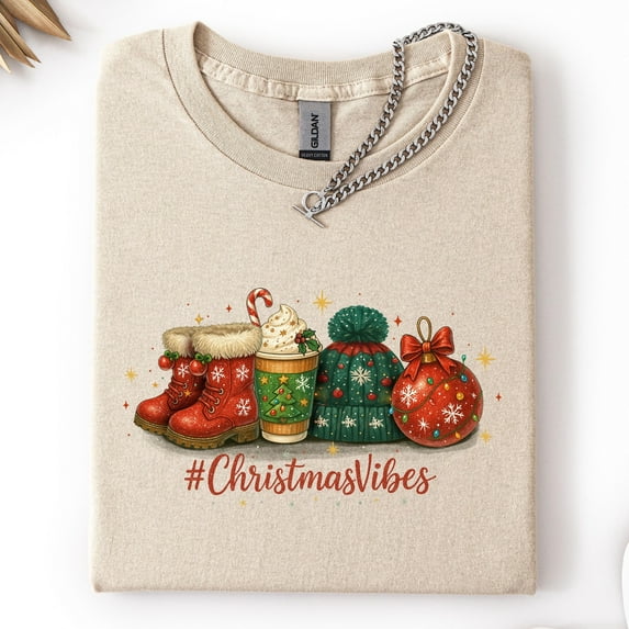 Christmas Vibes Shirt, Christmas Pajamas, Cozy Winter Boots Coffee ...