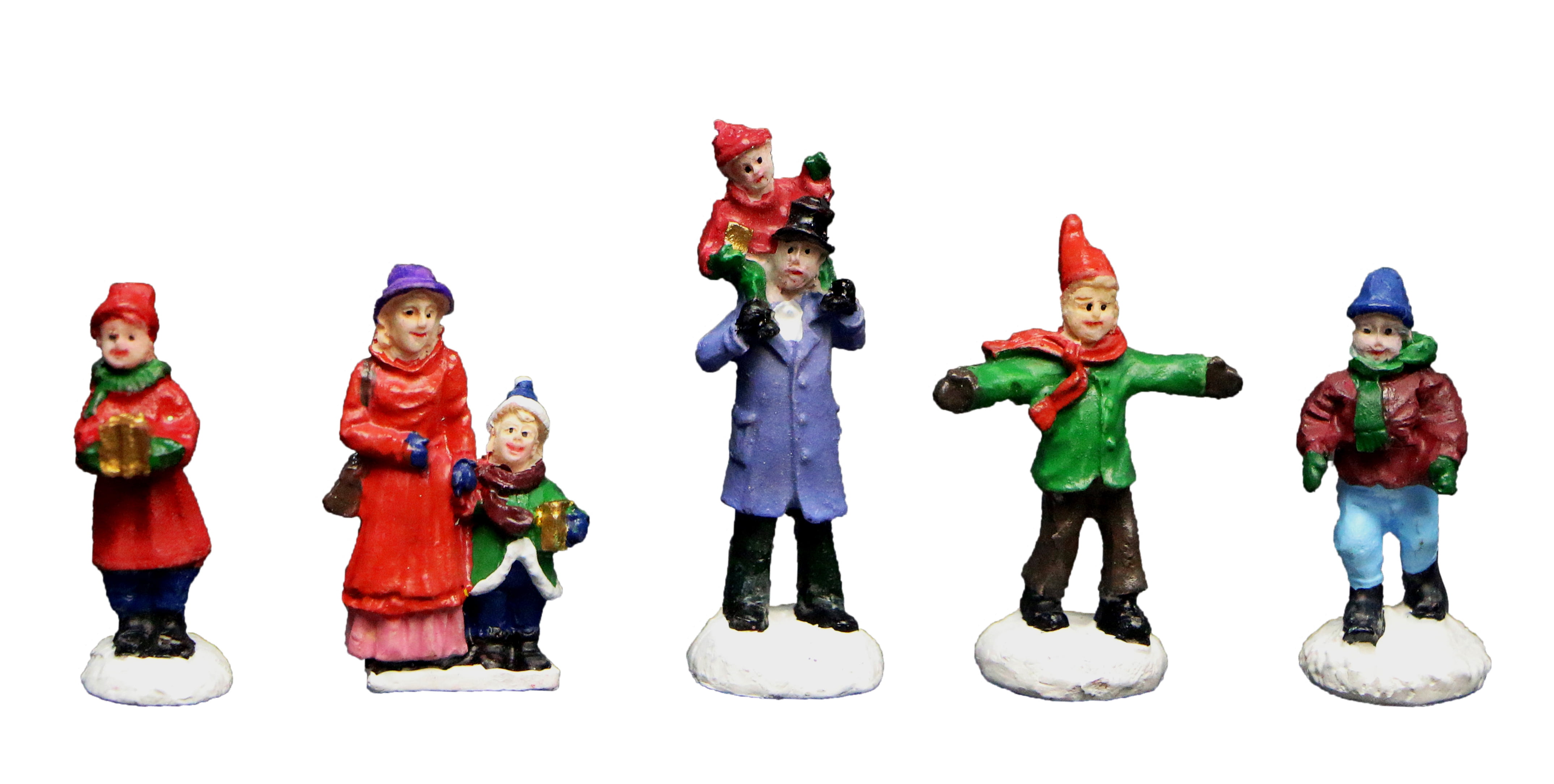 Christmas Village Figurines 5 Piece Decoration Set Perfect Addition to ...