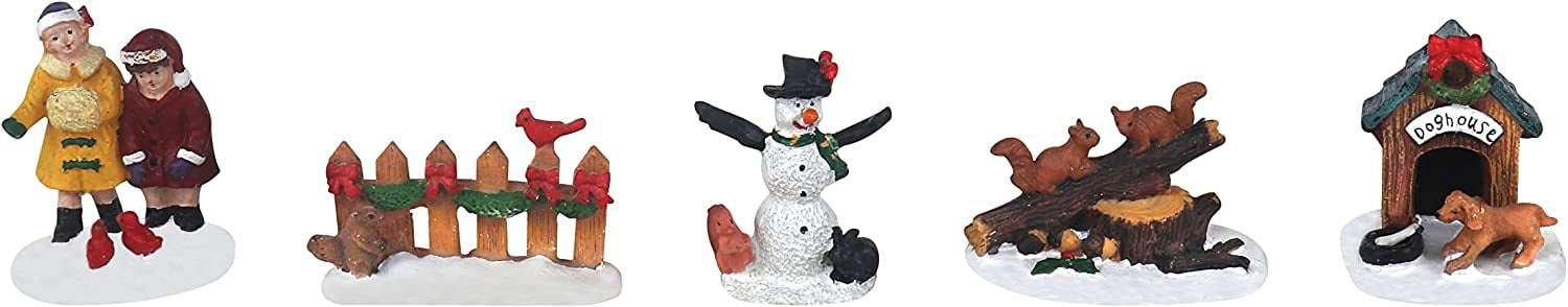 Christmas Village Figurines 5 Piece Decoration Set Perfect Addition to ...