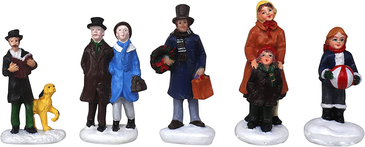 Walmart Christmas Village Figurines Small Collection, Perfect Indoor ...