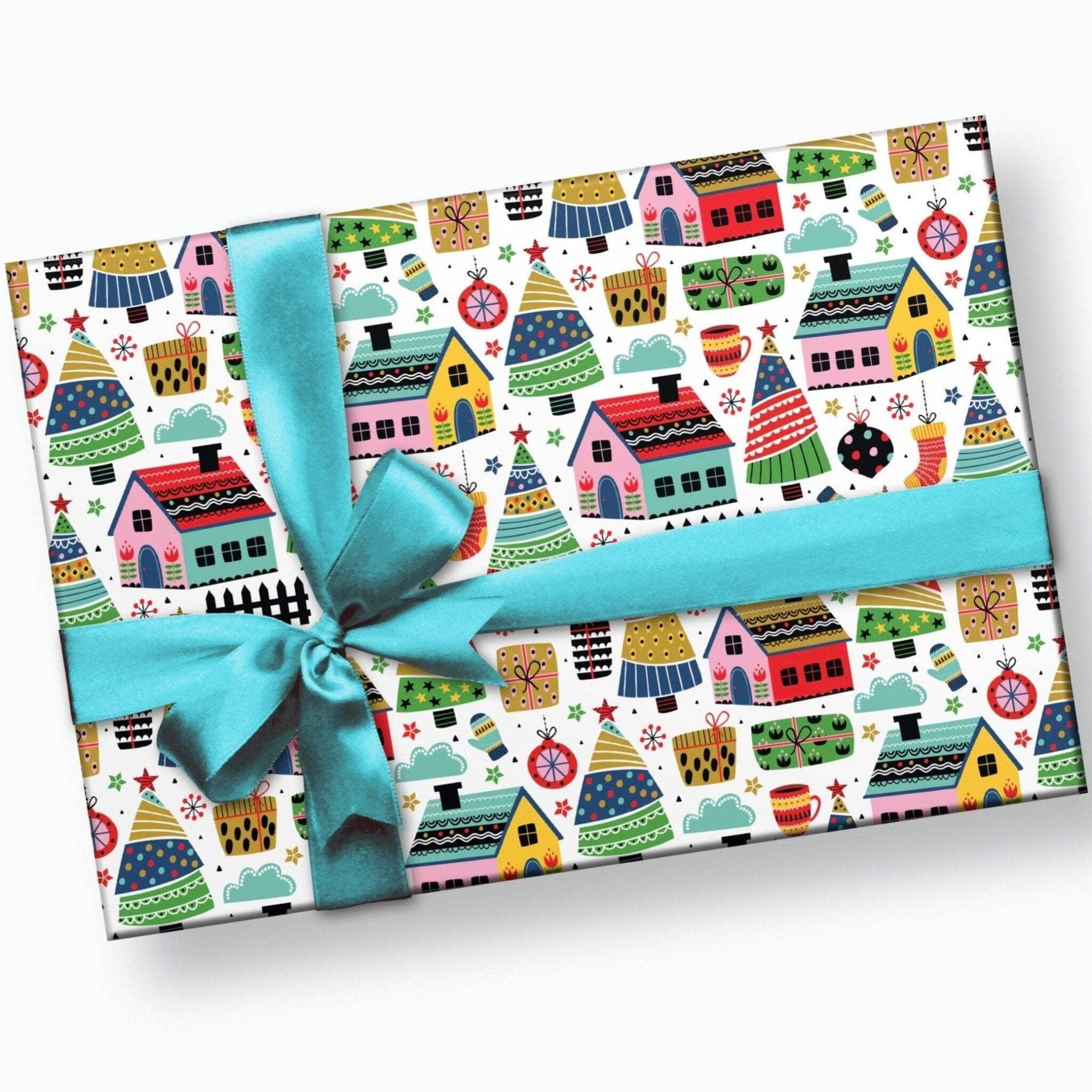 Christmas Village Gift Wrap - Walmart.com