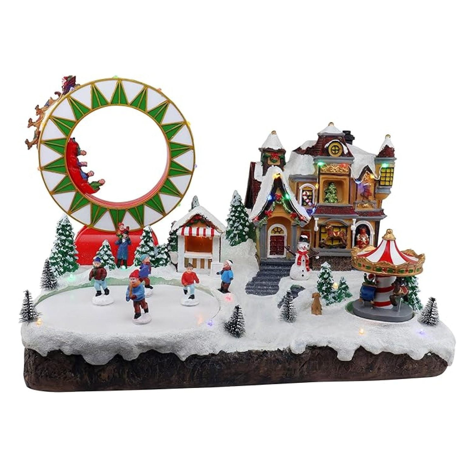 Christmas Village Grand Carnival - Animated Pre-lit Musical Snow ...