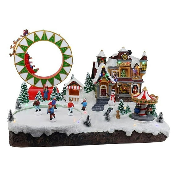 Christmas Village Grand Carnival - Animated Pre-lit Musical Snow ...