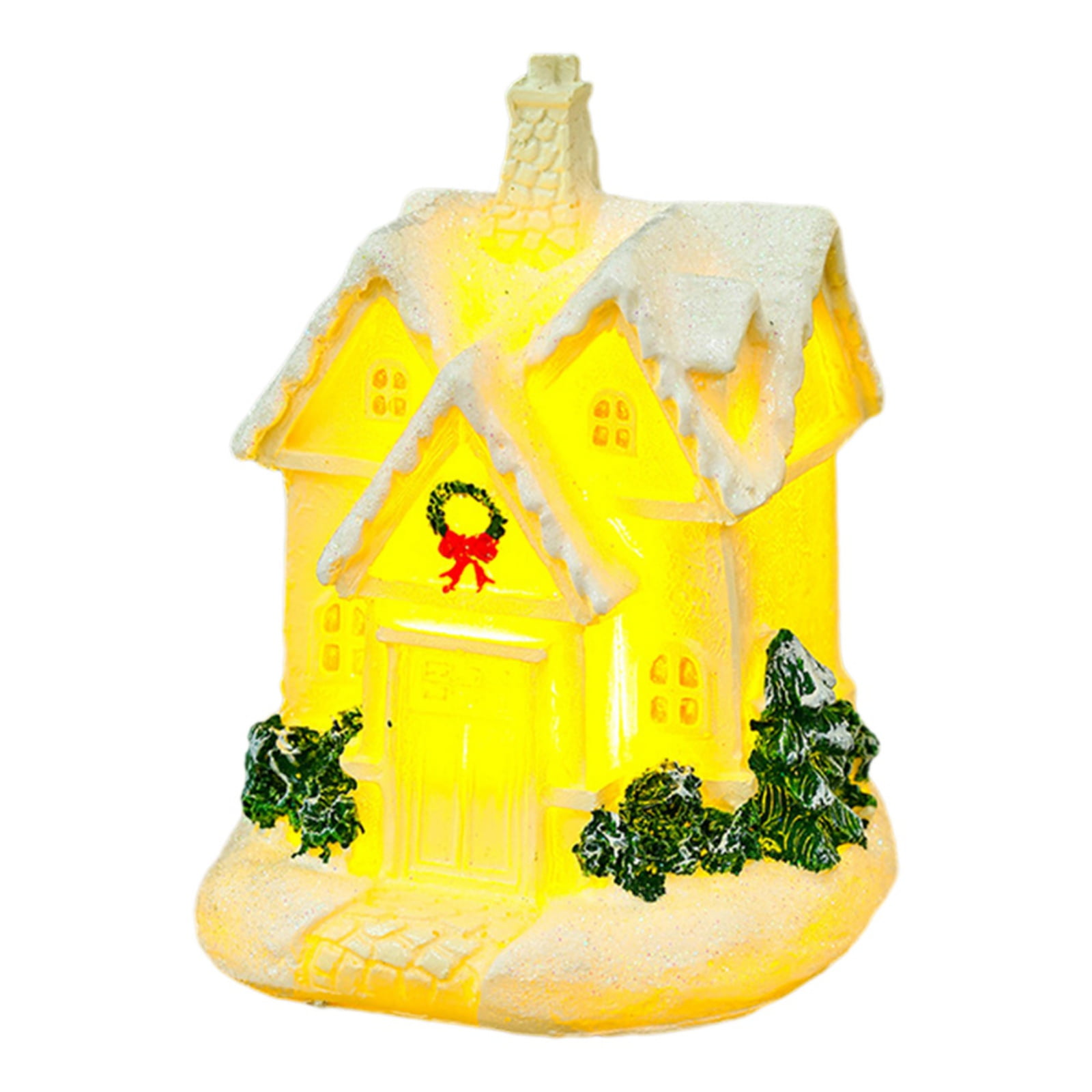 Christmas Village Houses, LED Lighted Christmas Snow Covered House ...