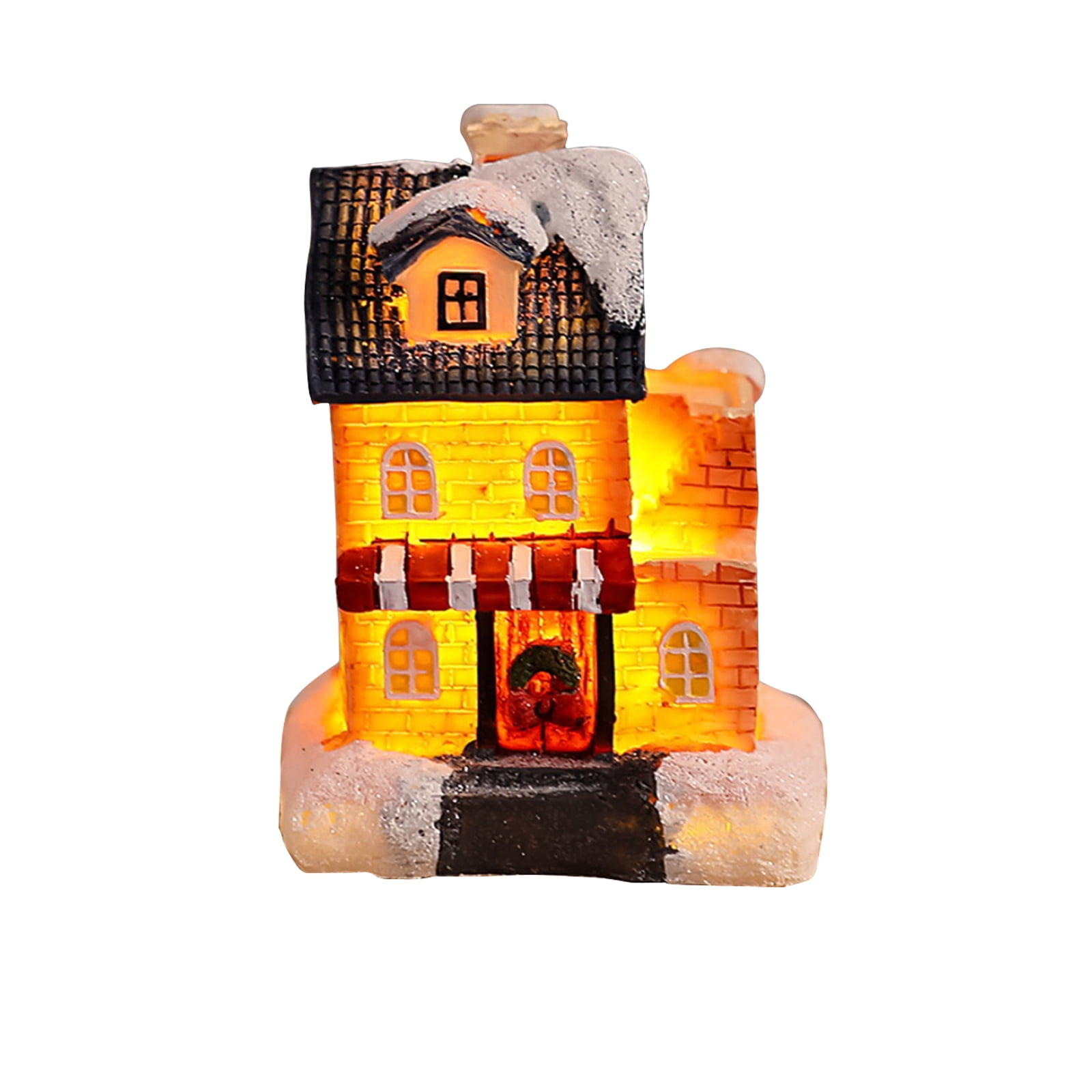 Christmas Village LED Lighted Christmas Village Houses with Figurines ...