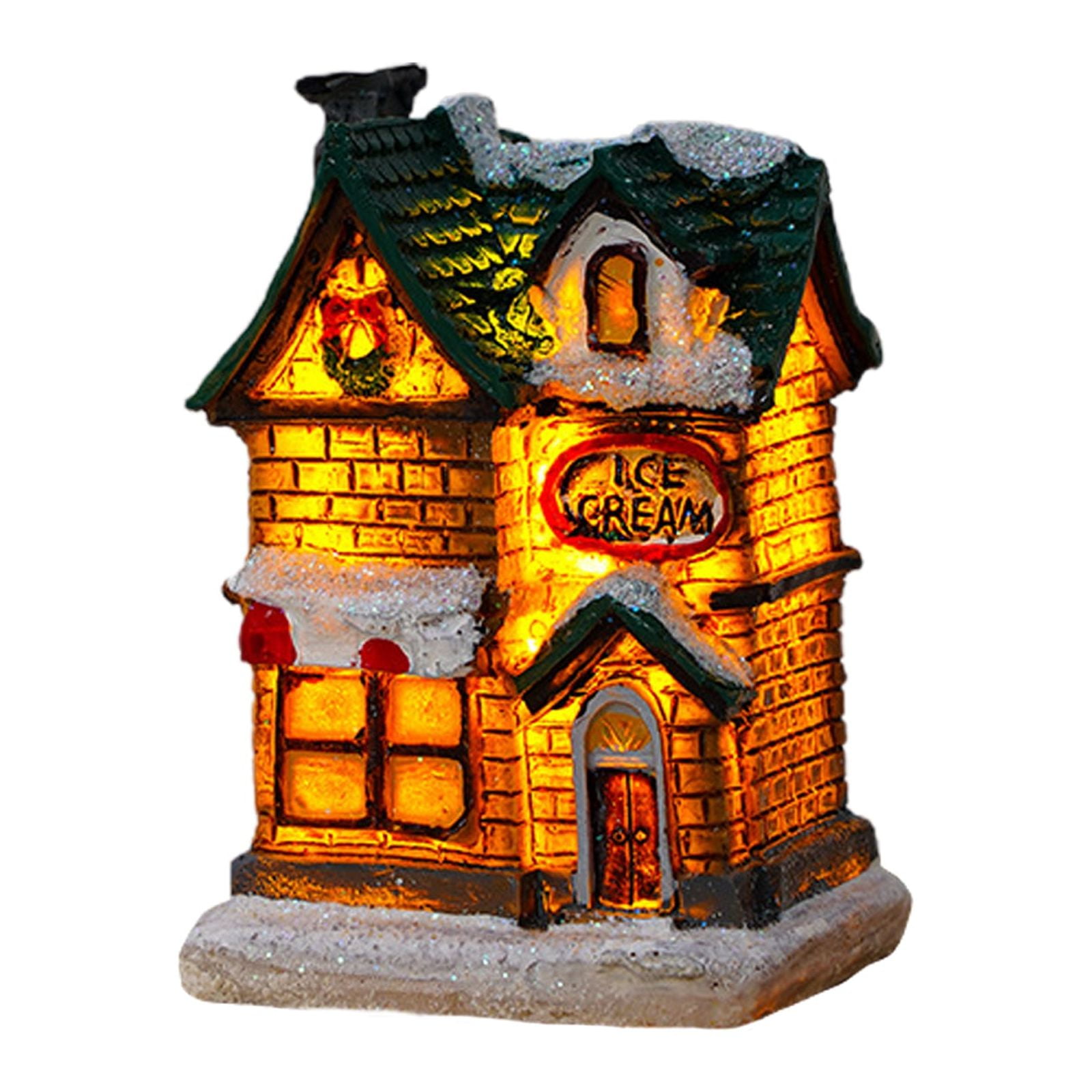 Christmas Village LED Lighted Christmas Village Houses with Figurines ...